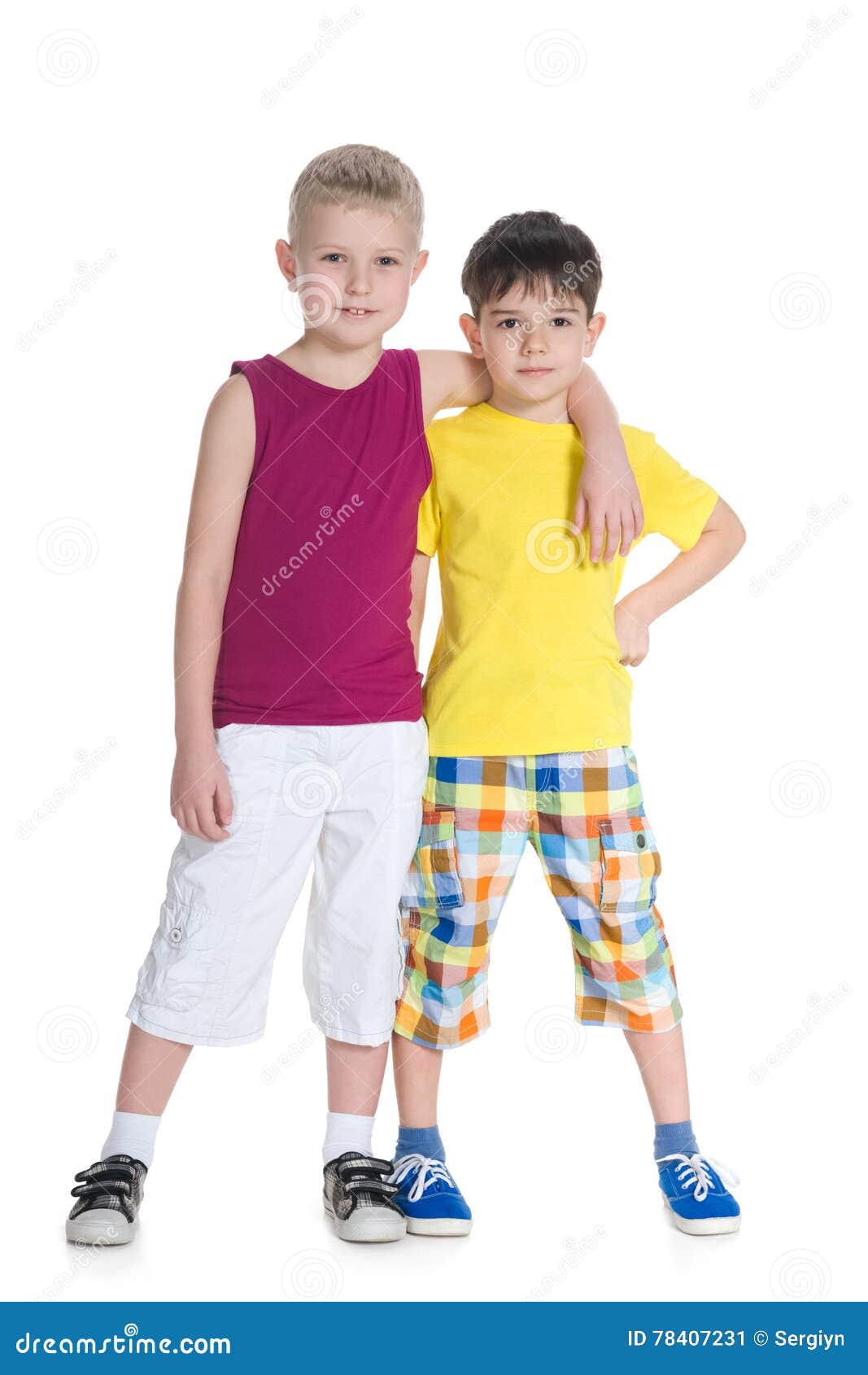 Young Boys are Standing Together Stock Image - Image of friends ...