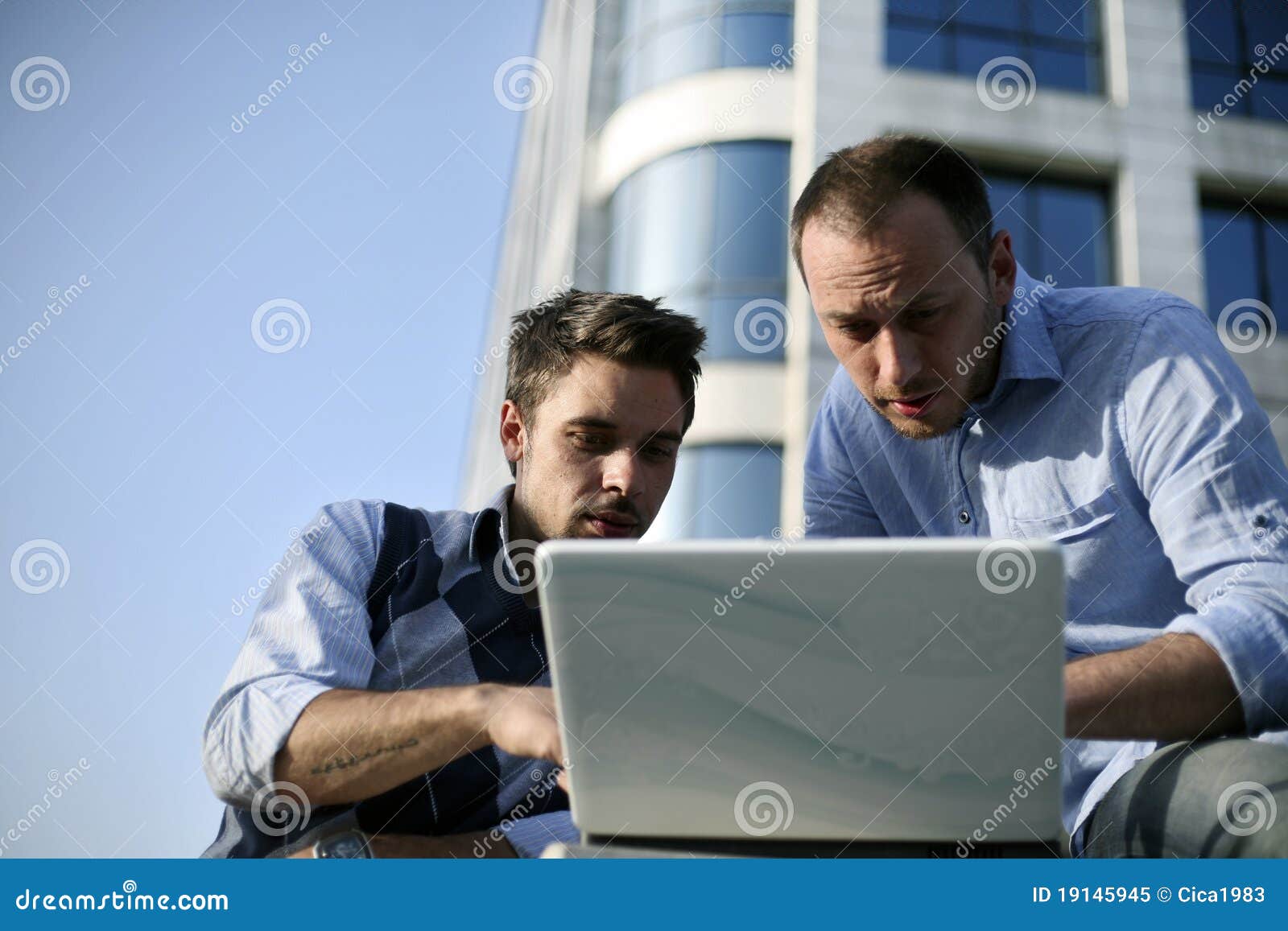 Young Boys Working on Laptop Stock Image - Image of businessmen ...