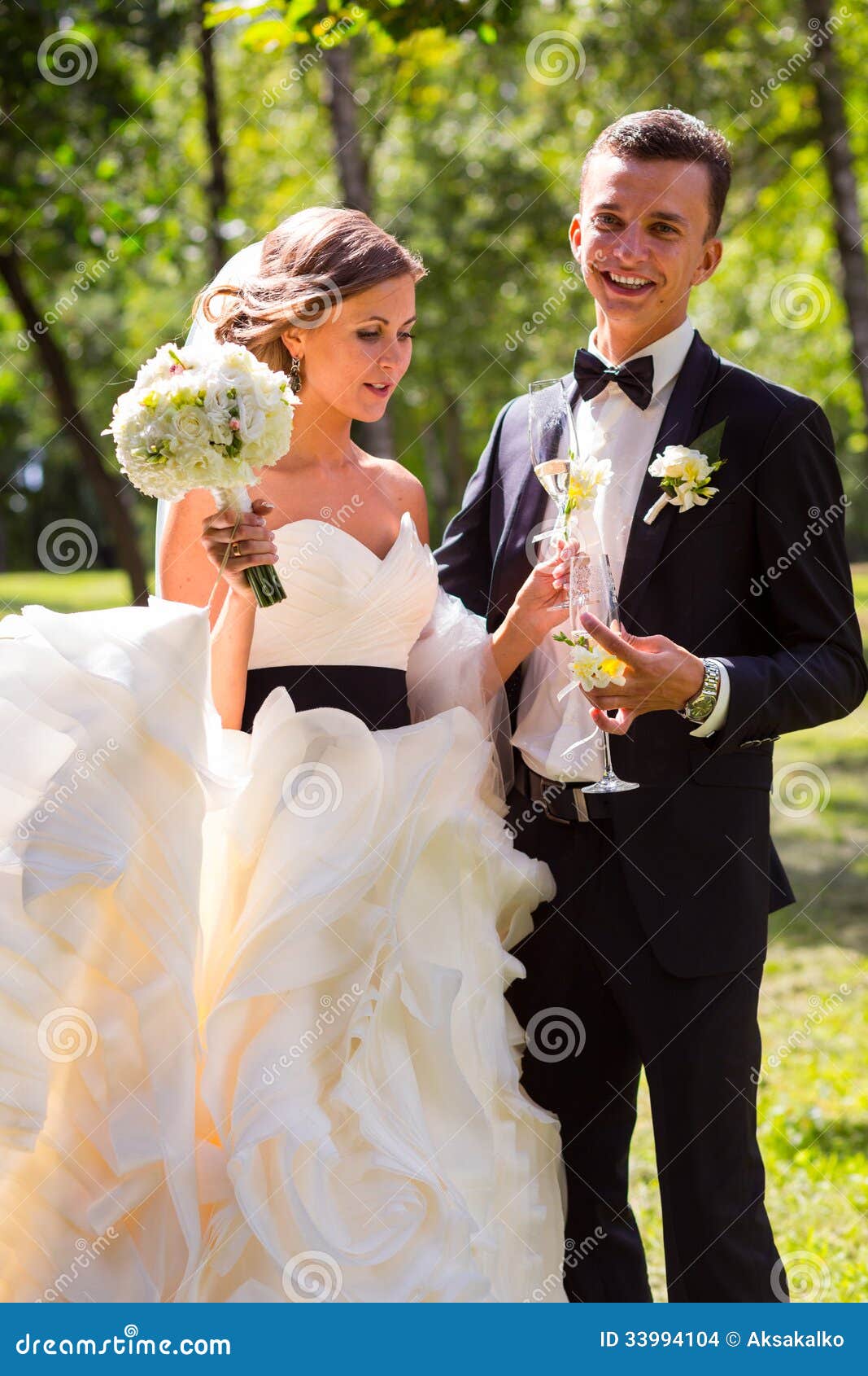 Young bride and groom stock photo. Image of hand, caucasian - 33994104