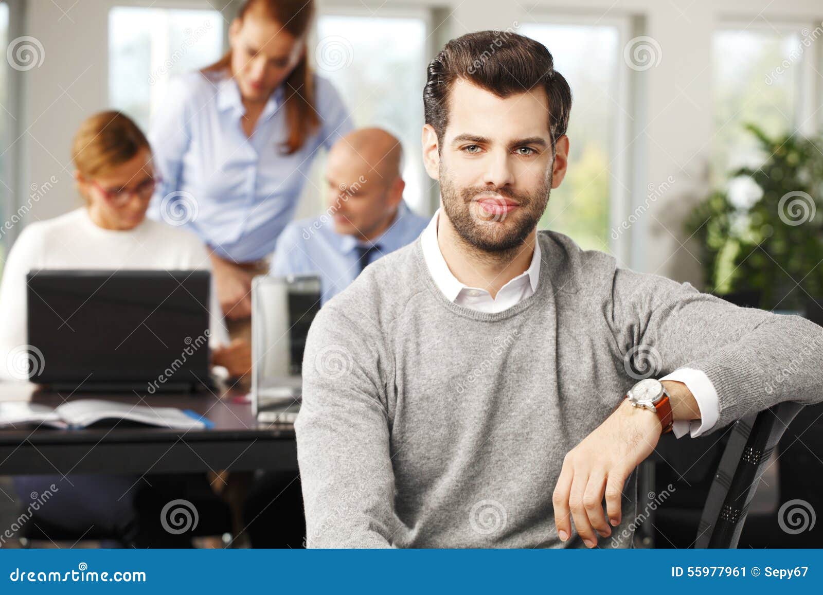 Young broker portrait stock image. Image of businessman - 55977961