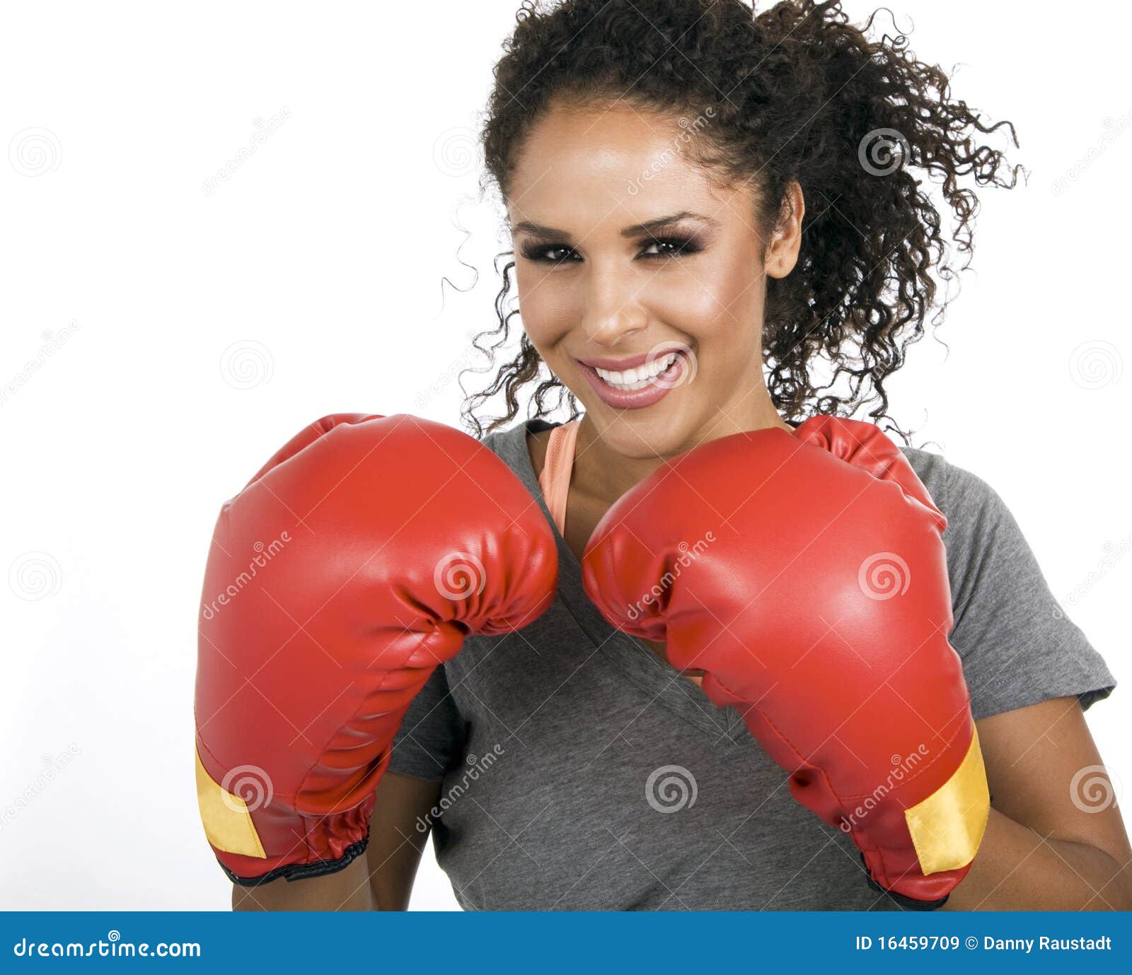 Young Brunette Female Boxer Stock Image - Image of celebration, erotic ...