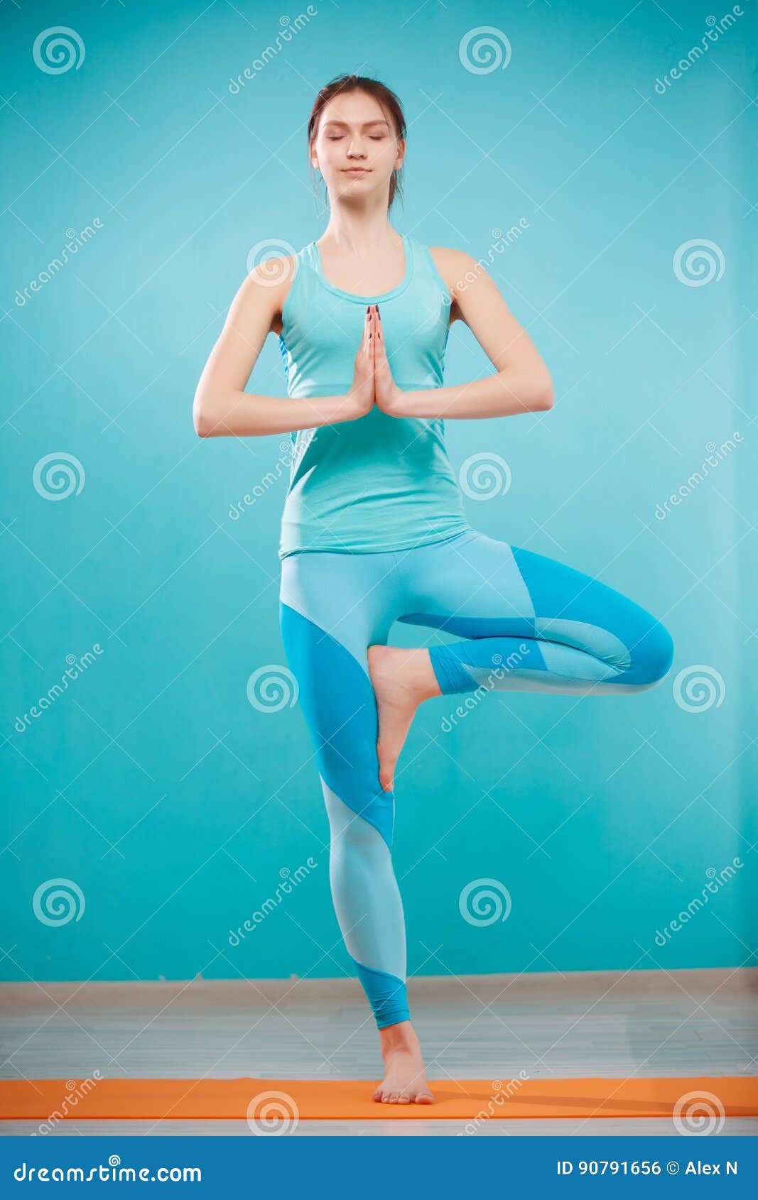 Young Brunette in Wood Pose Stock Photo - Image of natural, meditation ...