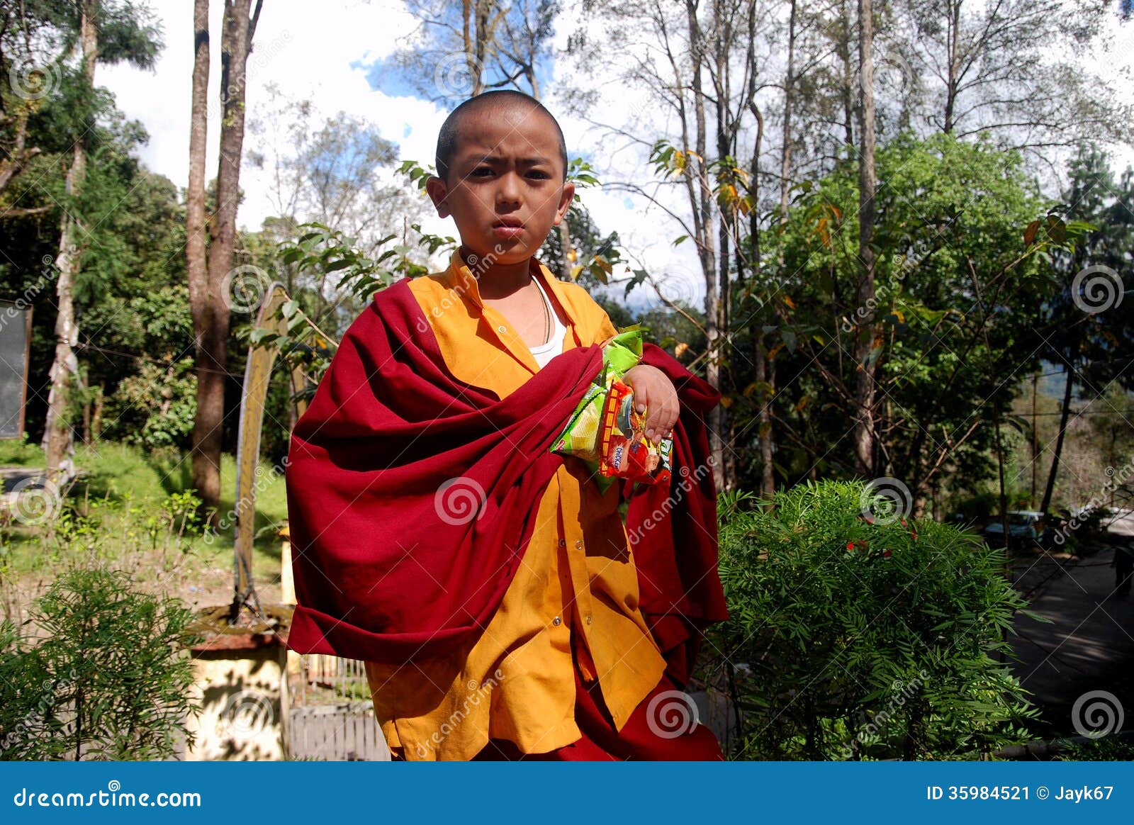 Young Buddhist Monk editorial photo. Image of young, buddhist - 35984521