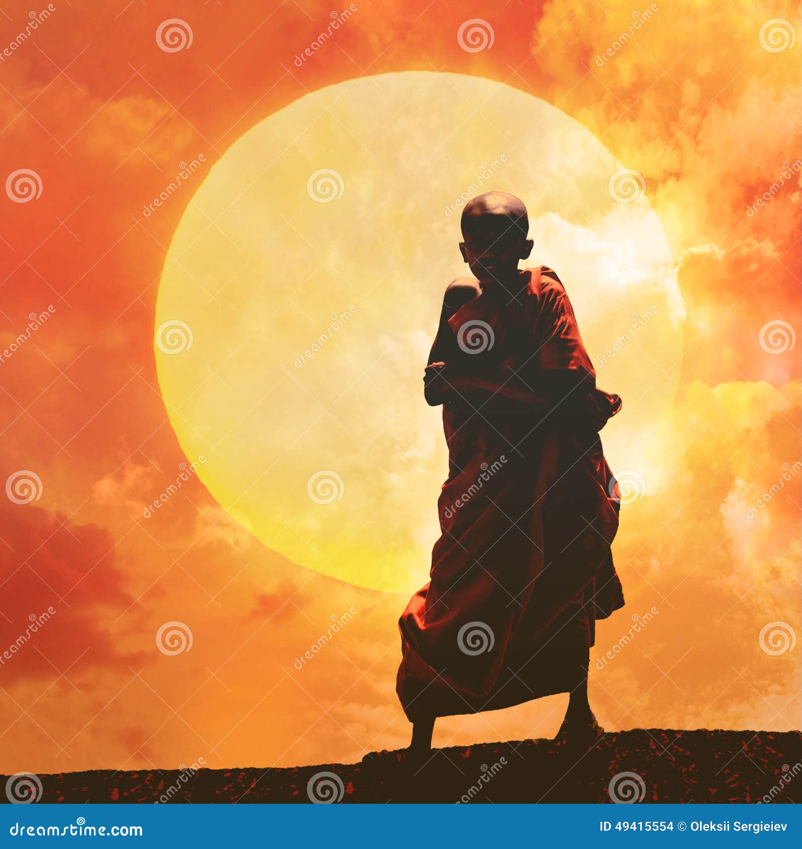 Buddhist Monk Character Design Vector Illustration | CartoonDealer.com ...