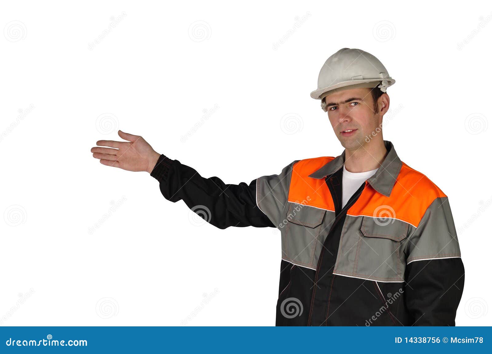Young Builder, Pointing To the Work Done Stock Photo - Image of ...
