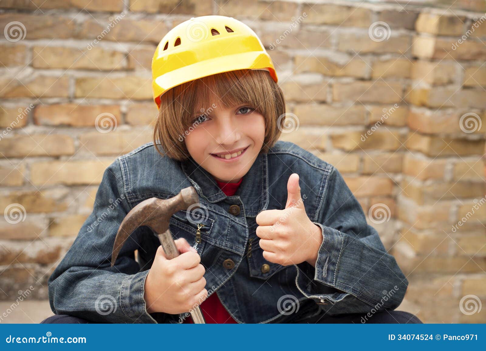 Young Builder stock photo. Image of blond, equipment - 34074524