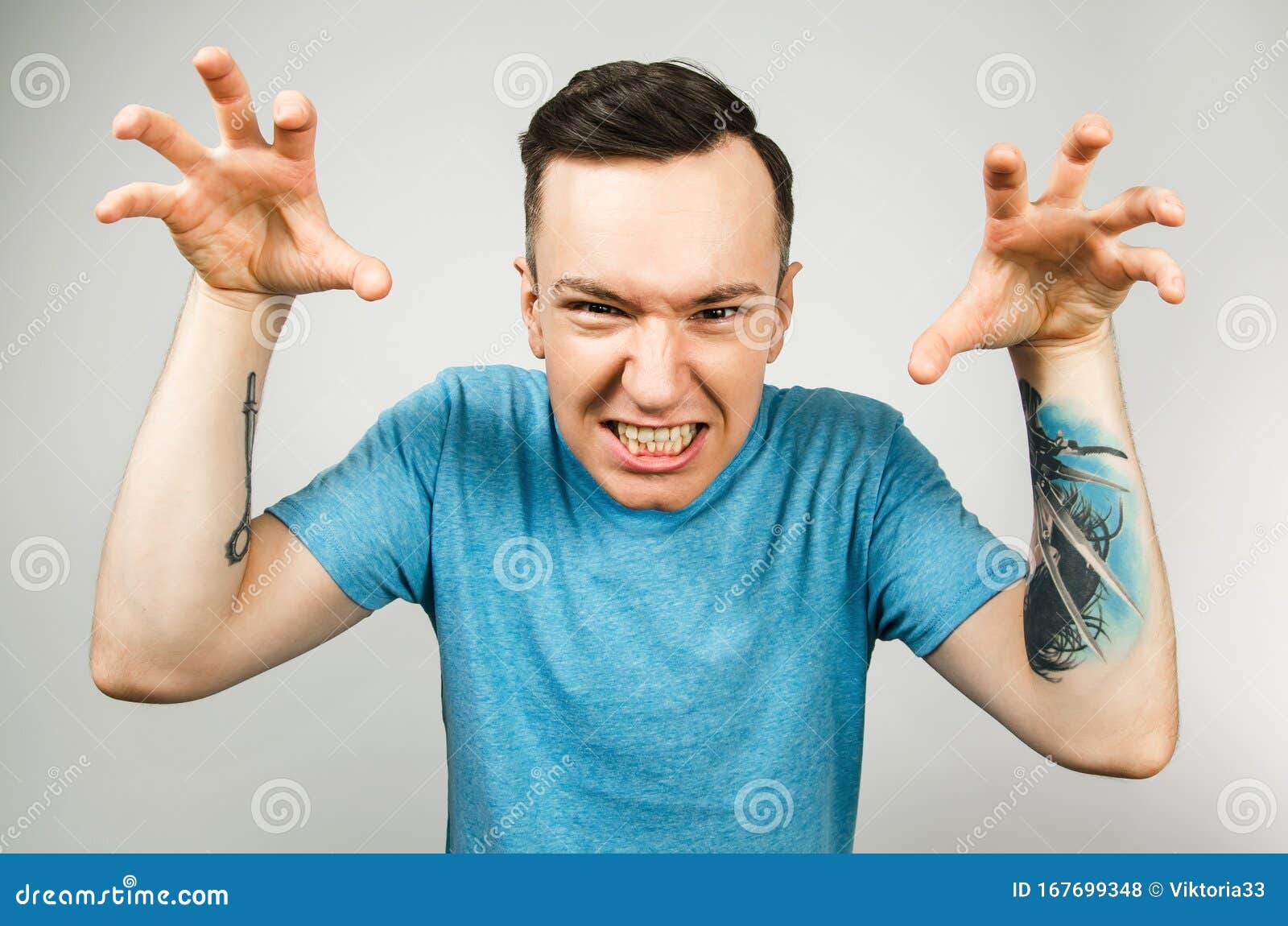 Embittered Young Man. Insult Conversation Royalty-Free Stock Image ...
