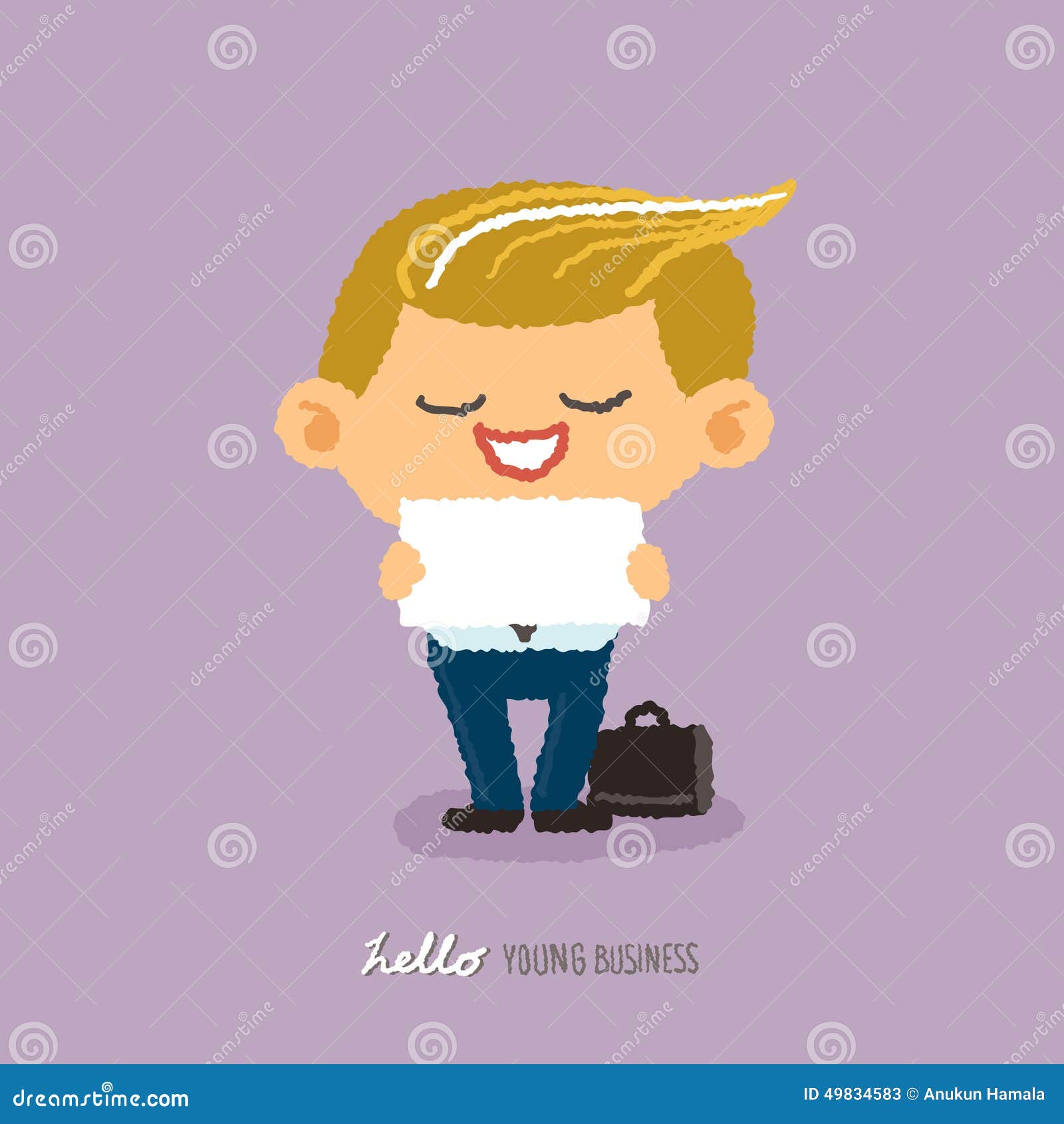 Young Business Character Design Stock Vector - Illustration of holding ...