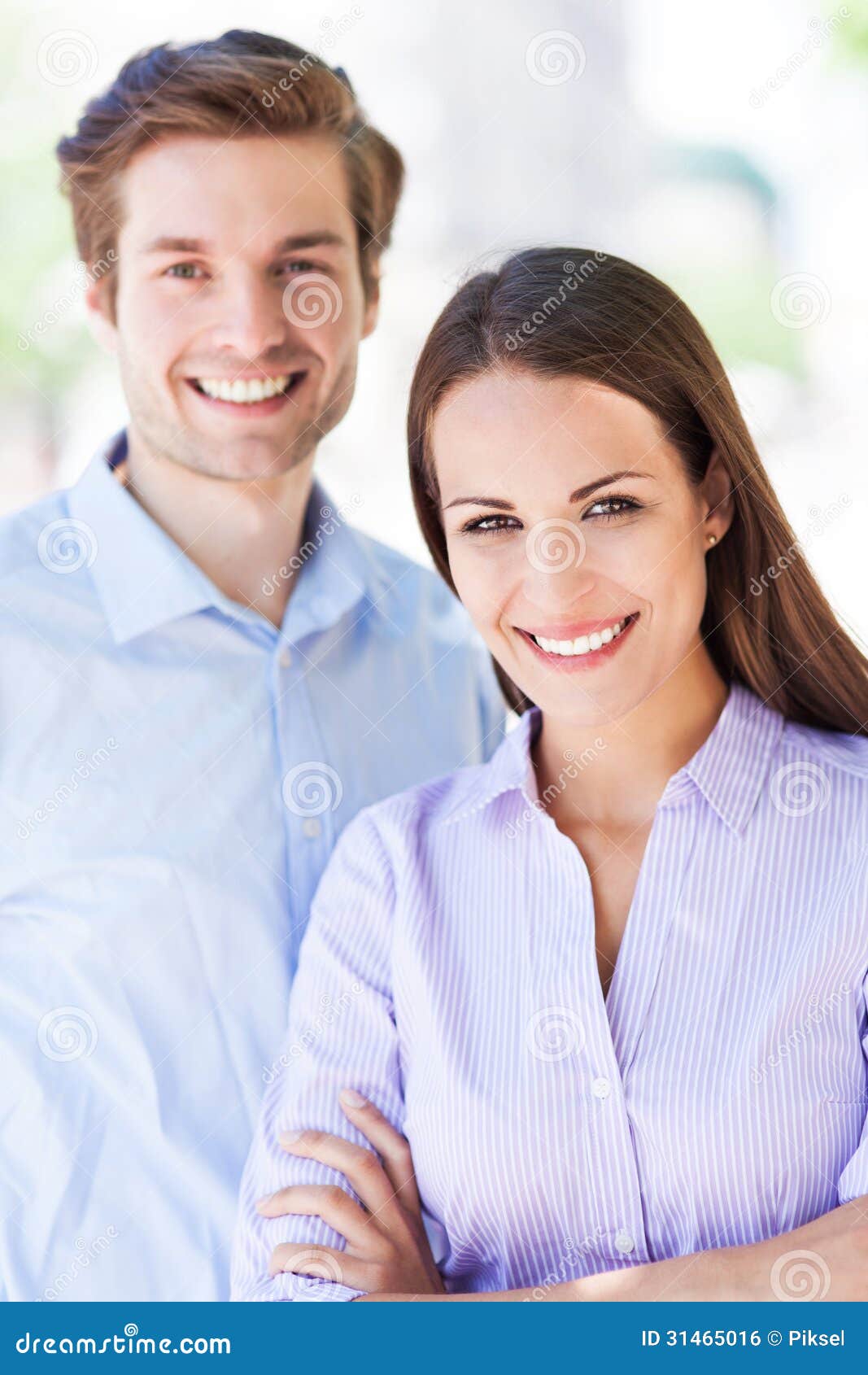 Young business couple stock photo. Image of outdoors - 31465016