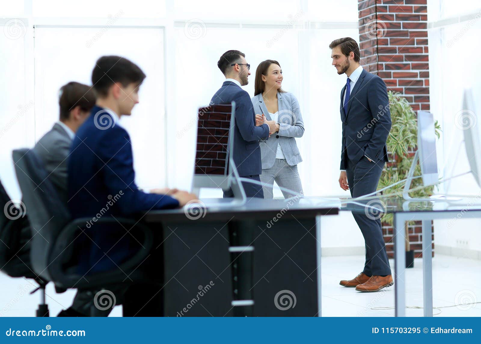 Young Business Crew Working with Startup Modern Office. Stock Image ...