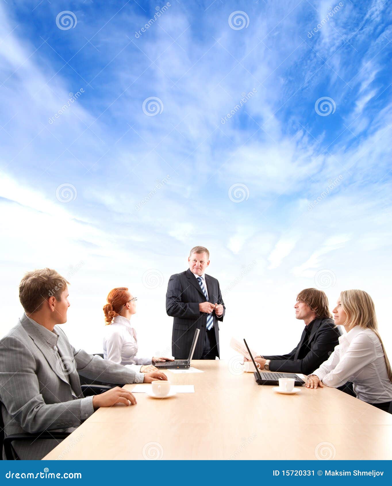 A Young Business Group is Working on a Project Stock Image - Image of ...