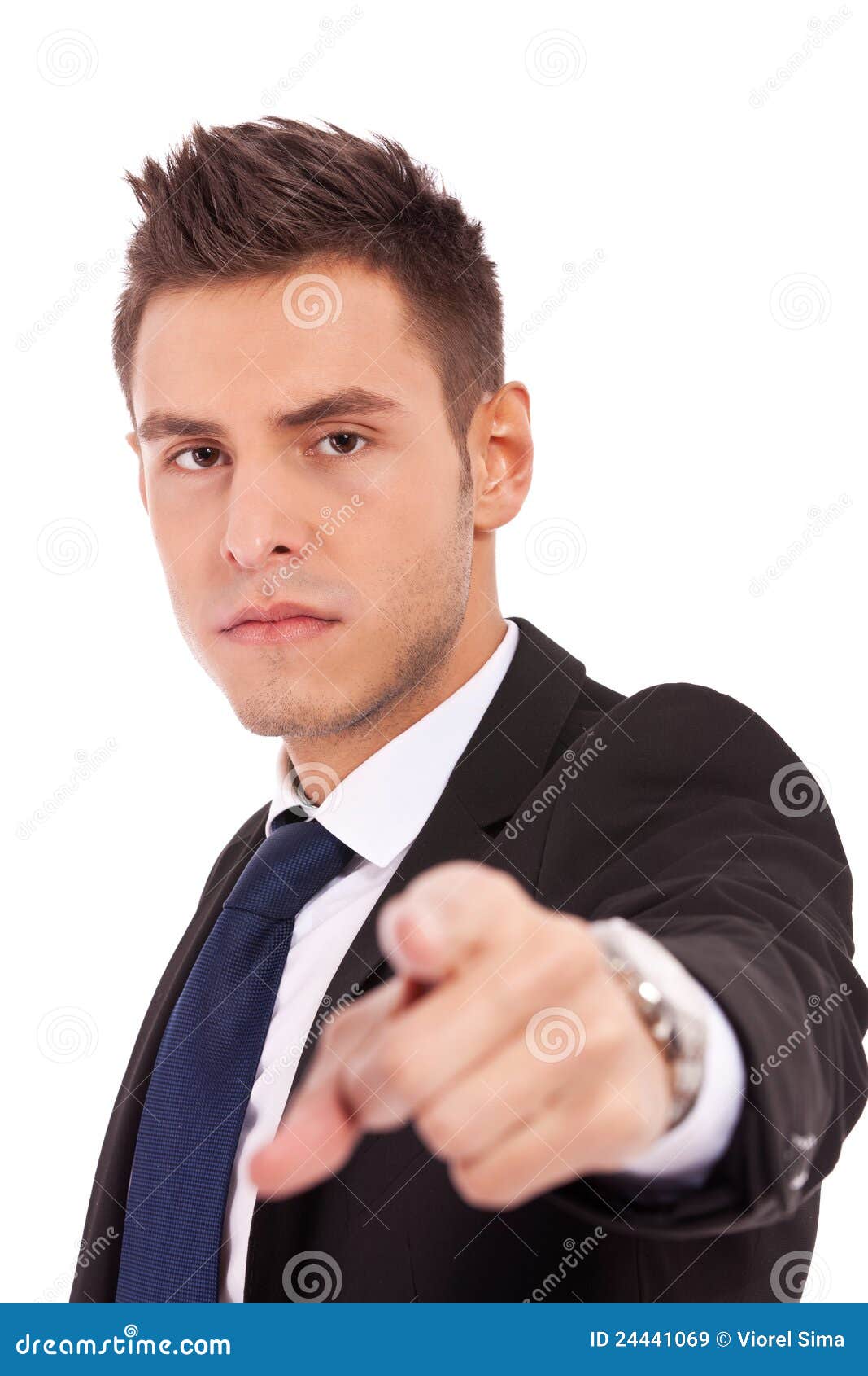 Young Business Man Accusing Stock Image - Image of confidence, adult ...