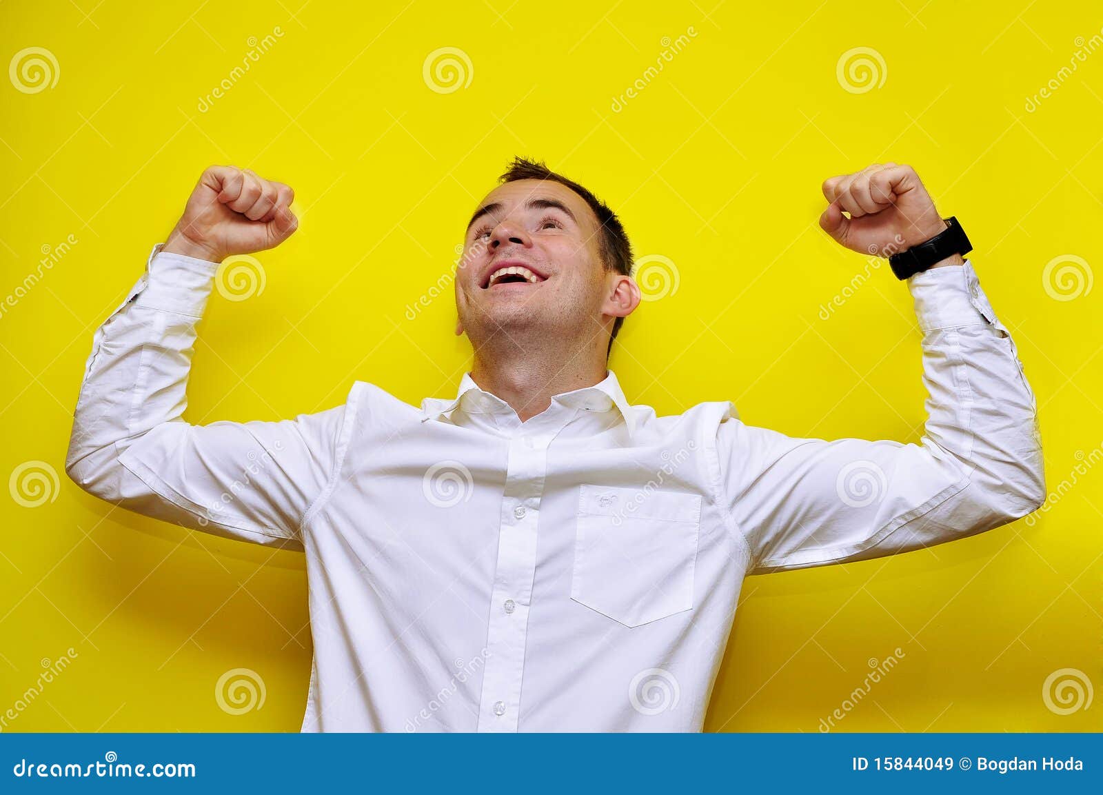 Young Business Man Celebrating 02 Stock Image - Image of caucasian ...