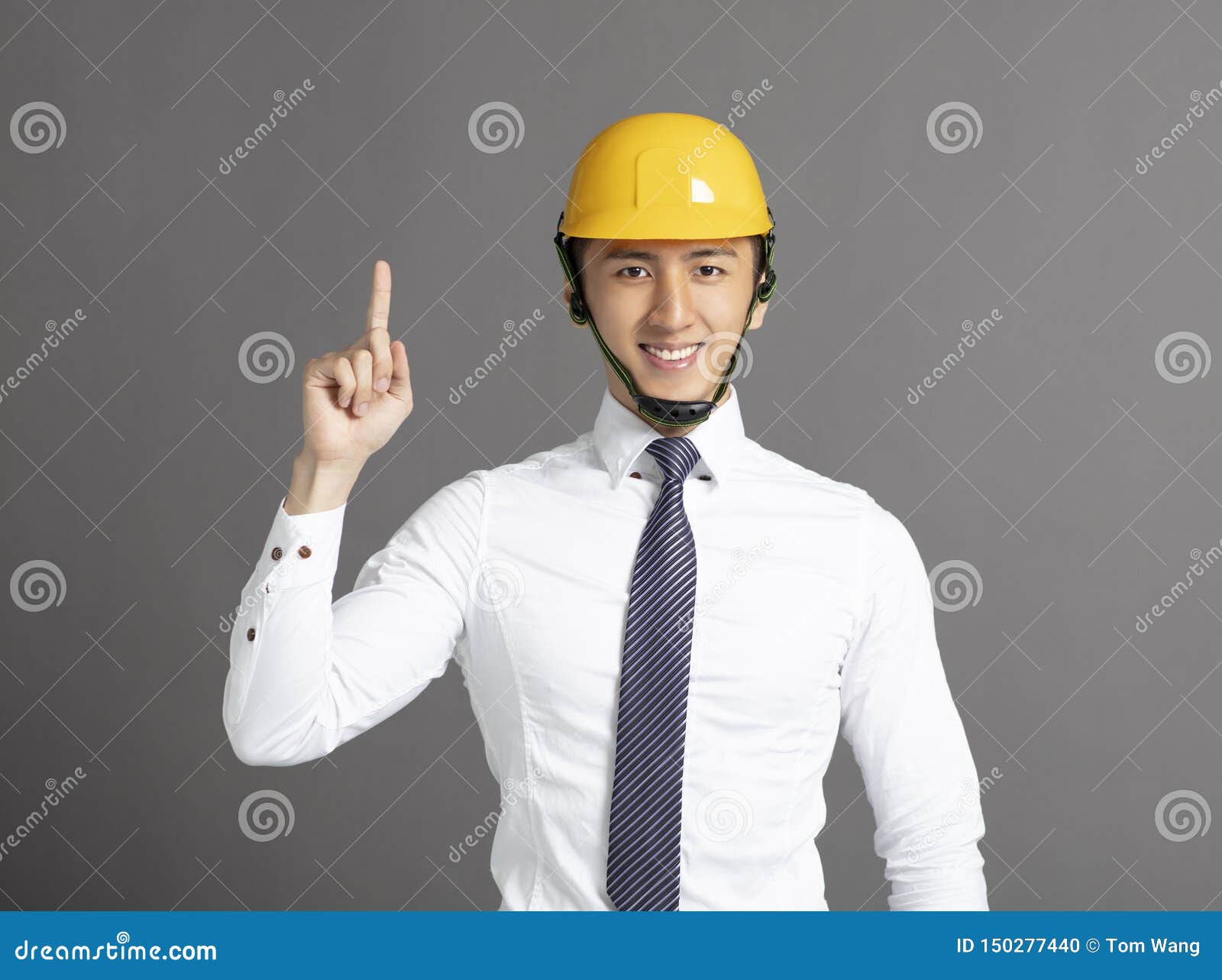 Business Man with Construction Helmet Stock Photo - Image of ...