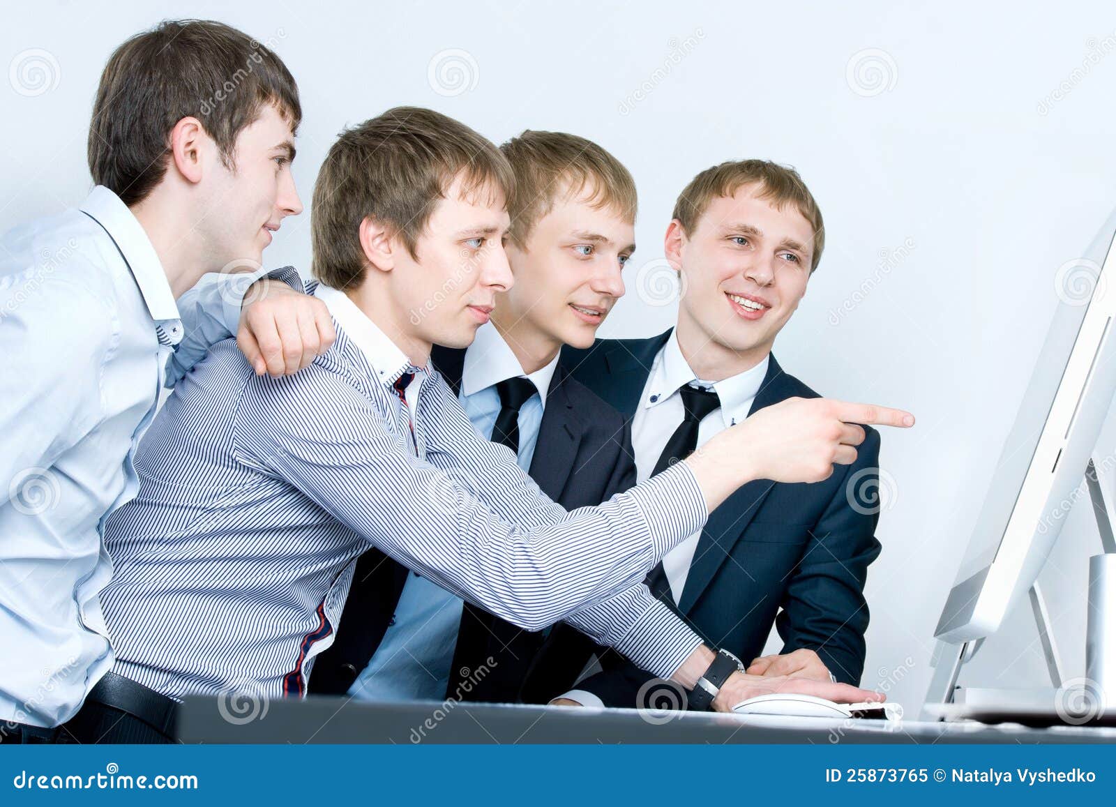 Young Business Man Discussing Project Stock Image - Image of caucasian ...