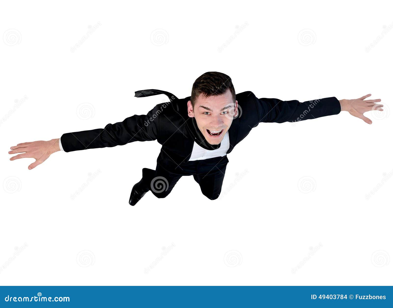 Young business man flying stock photo. Image of freedom - 49403784