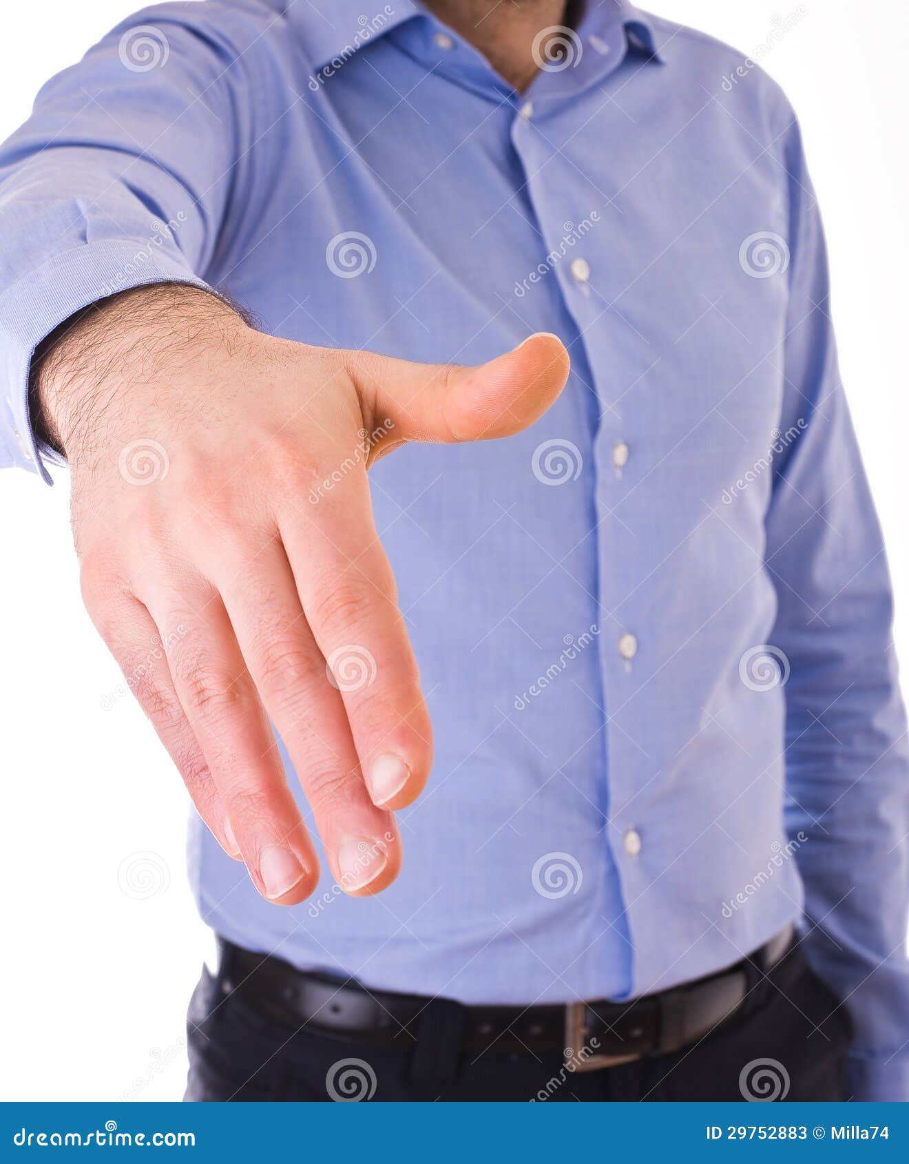 Business man giving hand. stock image. Image of introduction - 29752883