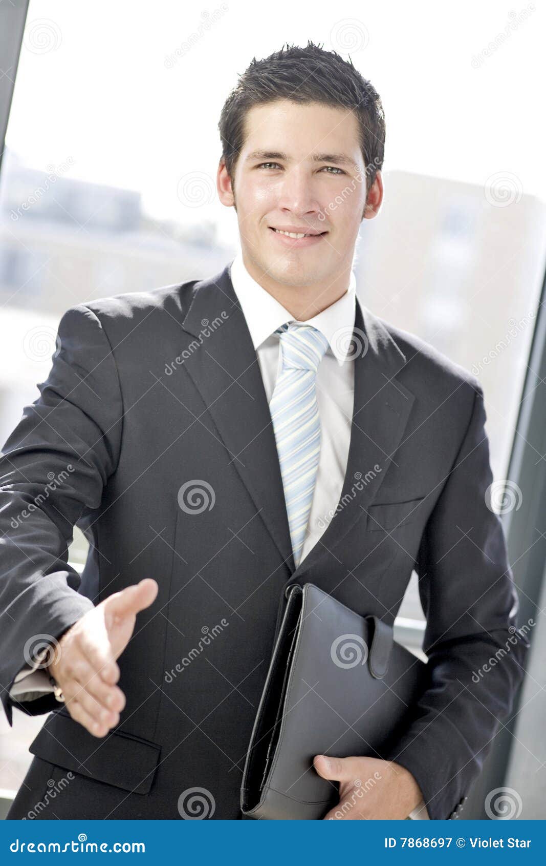 Young Business Man Greeting Stock Image - Image of corporates ...