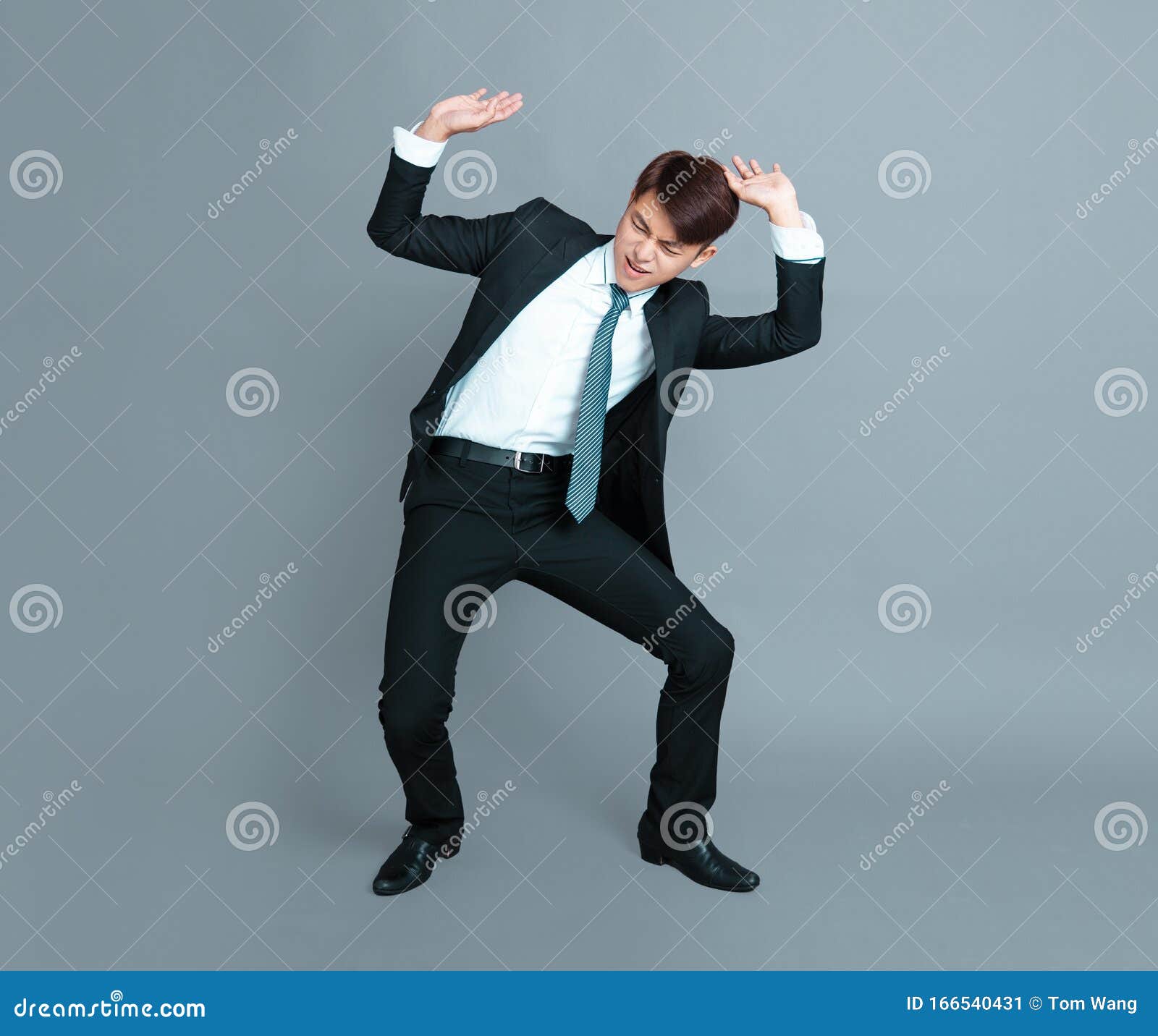 Young Business Man Lifting Something Stock Image - Image of concepts ...