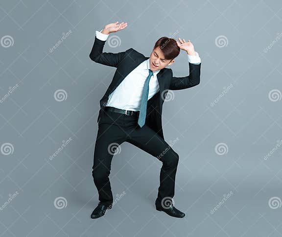 Young Business Man Lifting Something Stock Image - Image of concepts ...