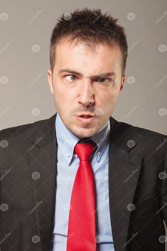 Young Business Man Making a Angry Face Stock Photo - Image of people ...
