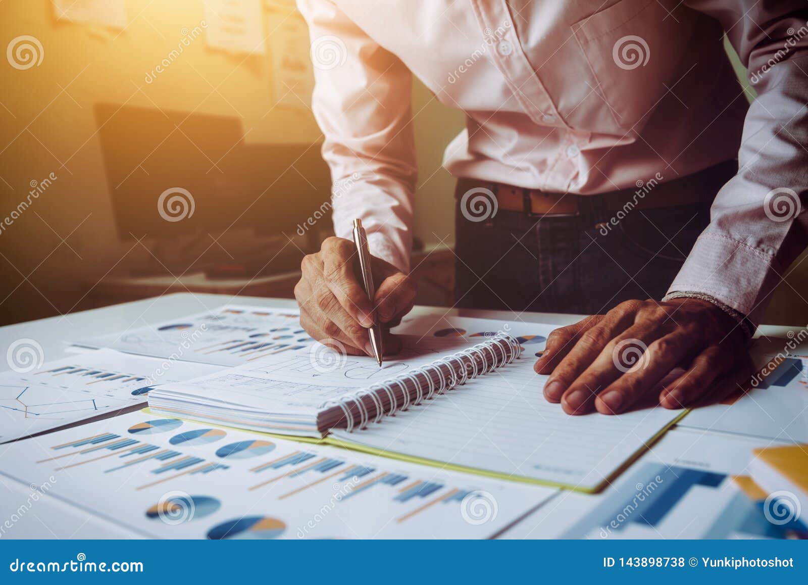 Young Business Man Manager, Work Alone in the Office Stock Photo ...