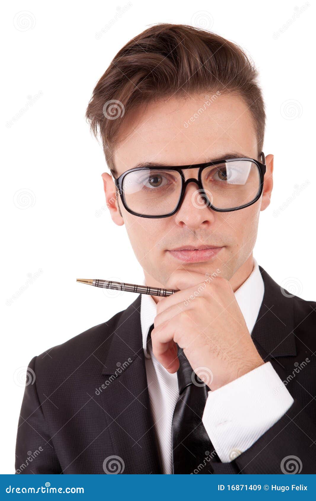 Young business man posing stock image. Image of collar - 16871409