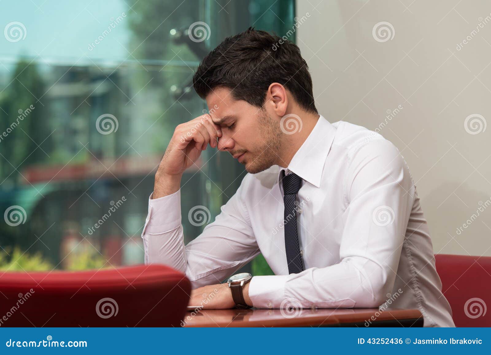 Young Business Man with Problems in the Office Stock Photo - Image of ...
