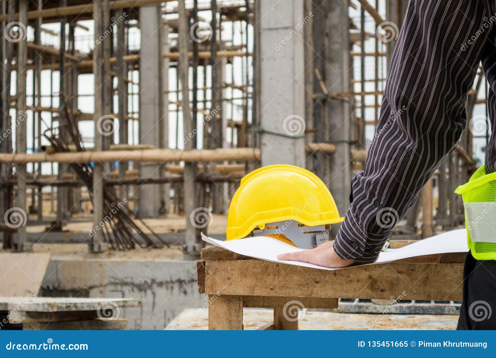 Professional Engineer Worker at the Construction Site Stock Image ... Professional Engineer Worker at the Construction Site Stock Image ...