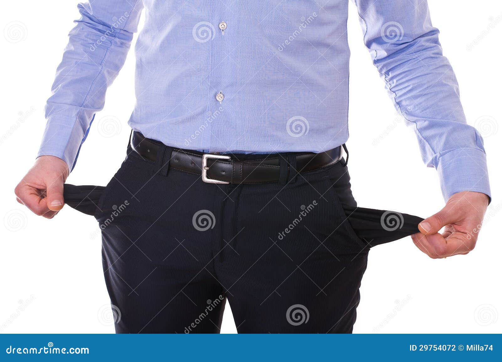 Business Man Pulling Out Empty Pockets. Stock Photo - Image of hand ...