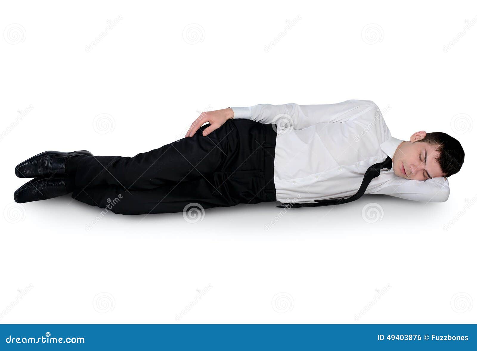 Young Business Man Sleeping Stock Photo - Image of professional, hand ...