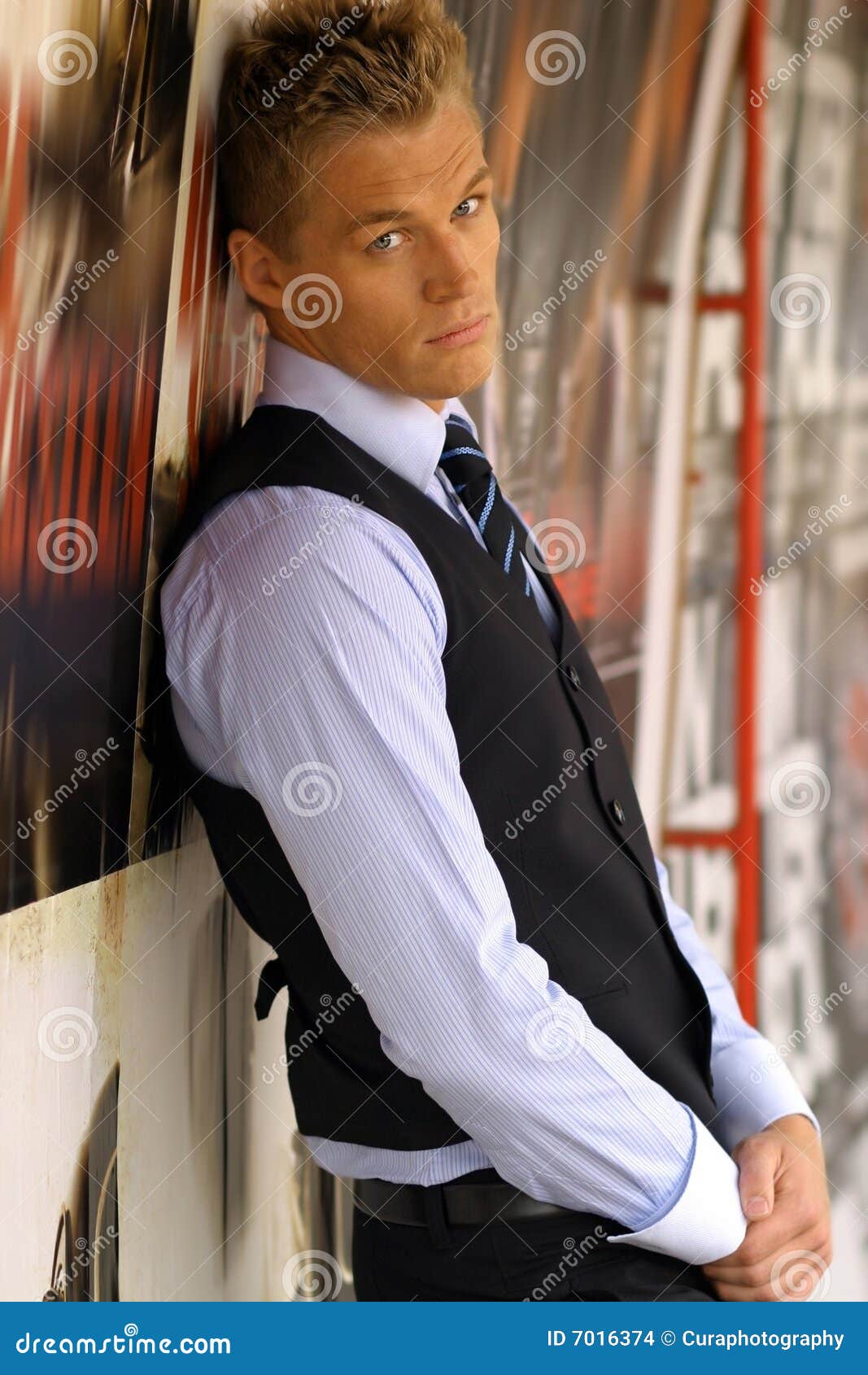 Young Business Man Standing Stock Photo - Image of alone, good: 7016374