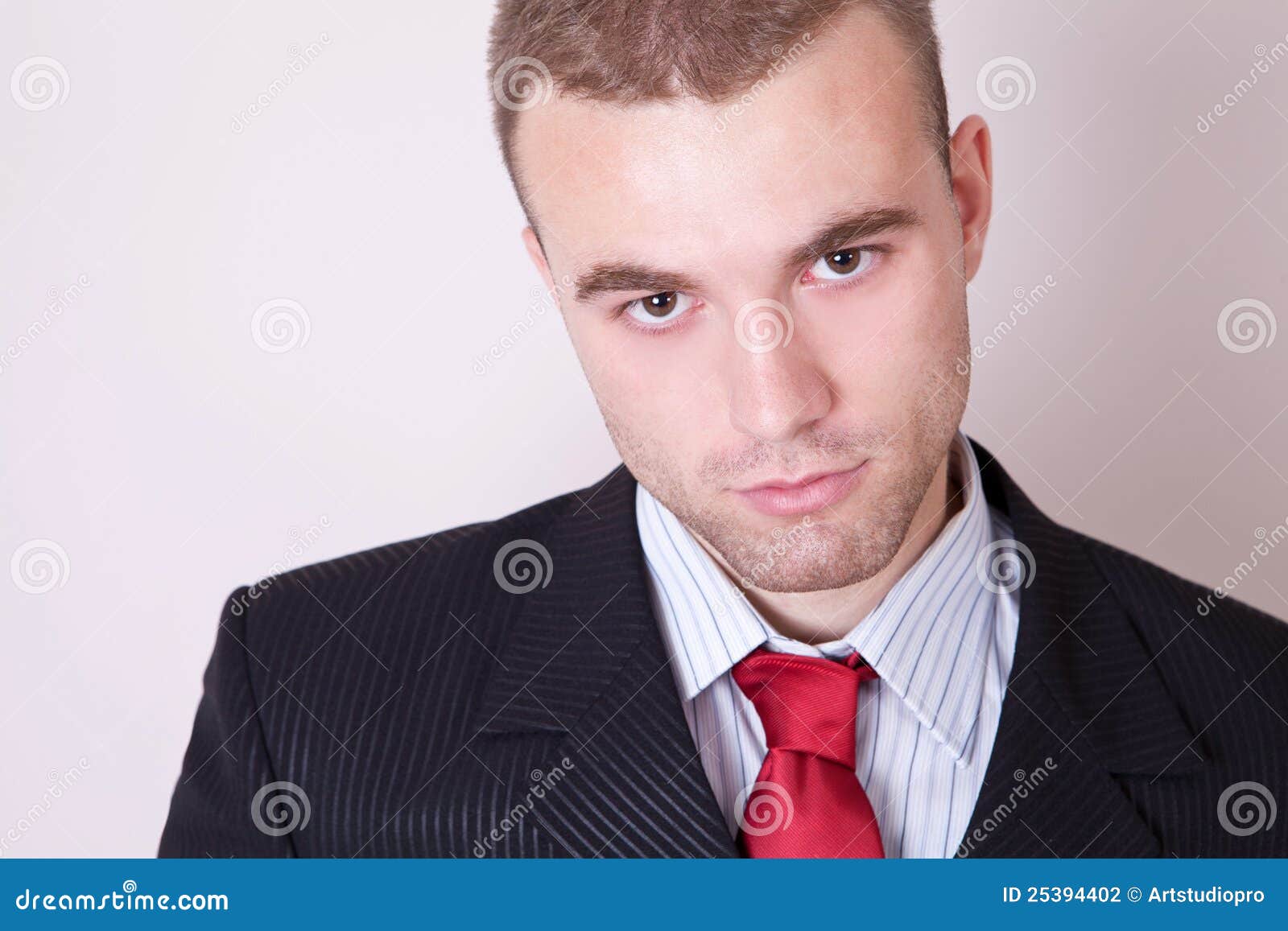 Young Business Man Sure of Himself Stock Photo - Image of happiness ...