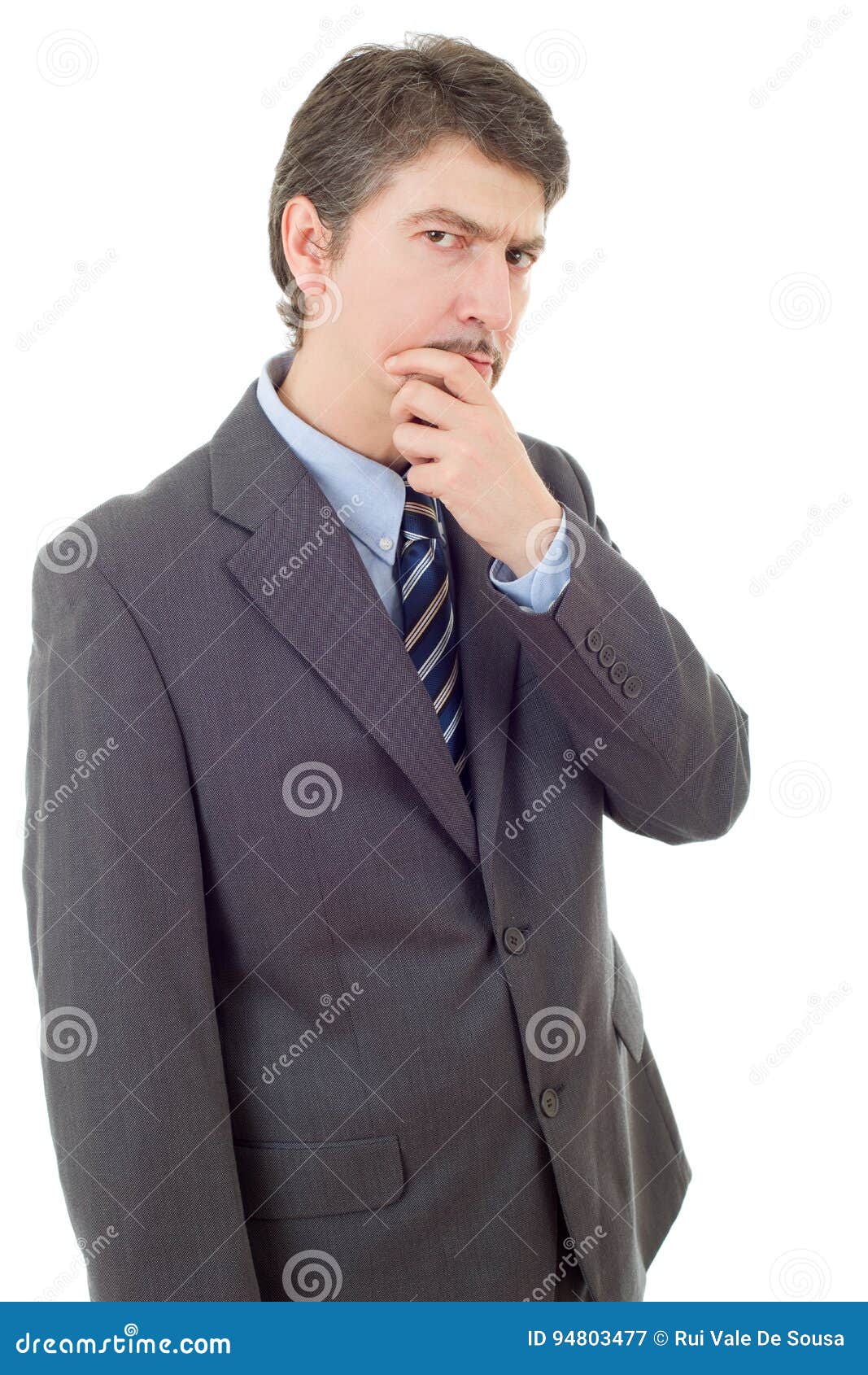 Businessman thinking stock image. Image of adult, face - 94803477