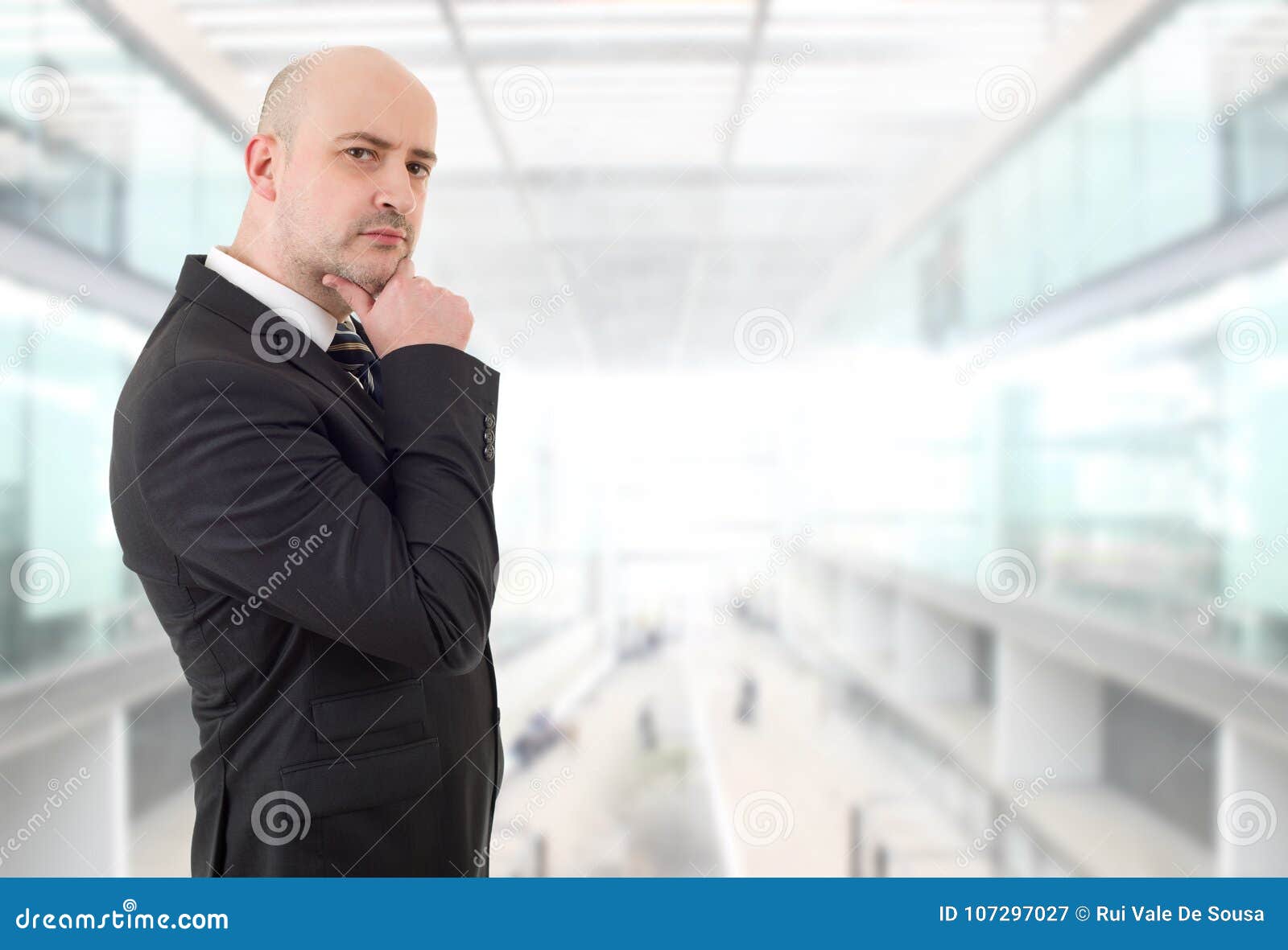 Businessman thinking stock image. Image of thoughtful - 107297027