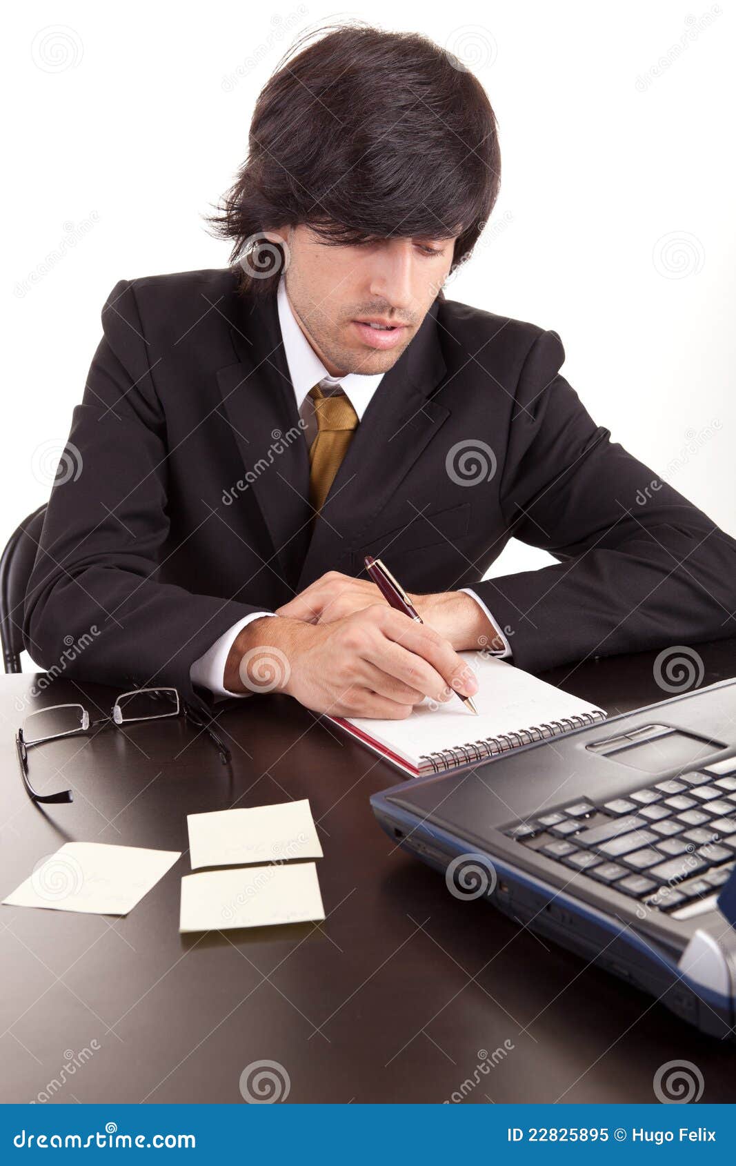 Young business man at work stock image. Image of concept - 22825895