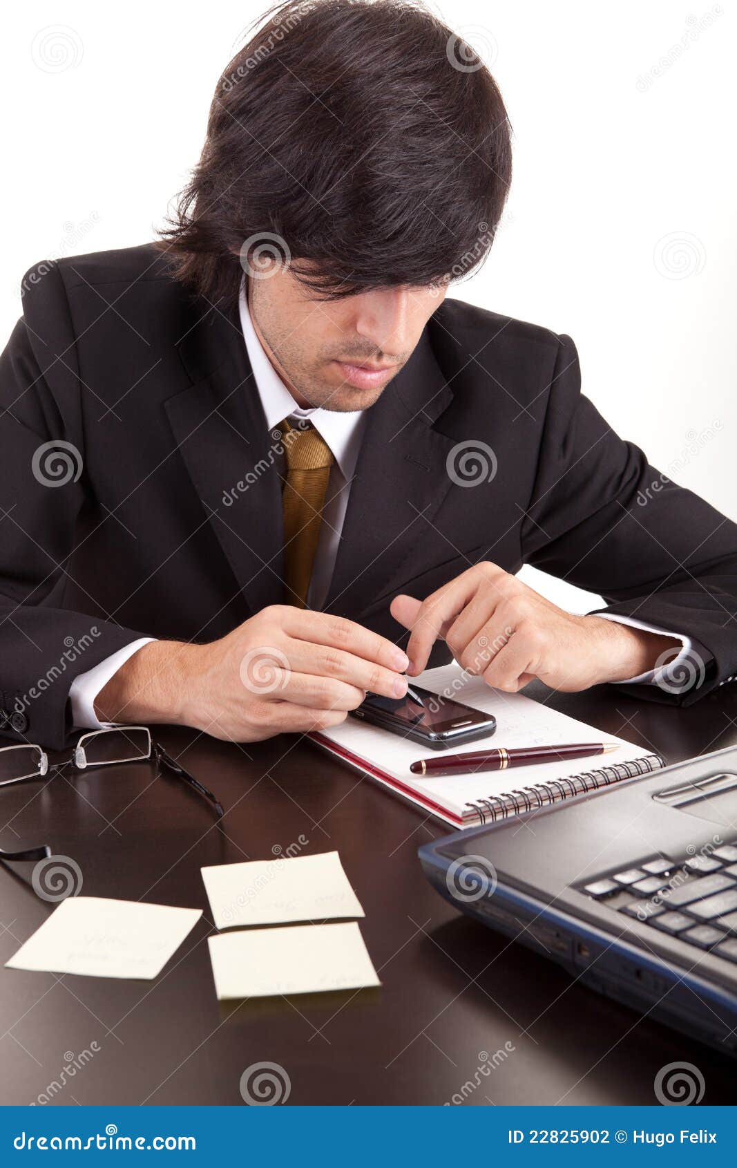 Young business man at work stock photo. Image of looking - 22825902
