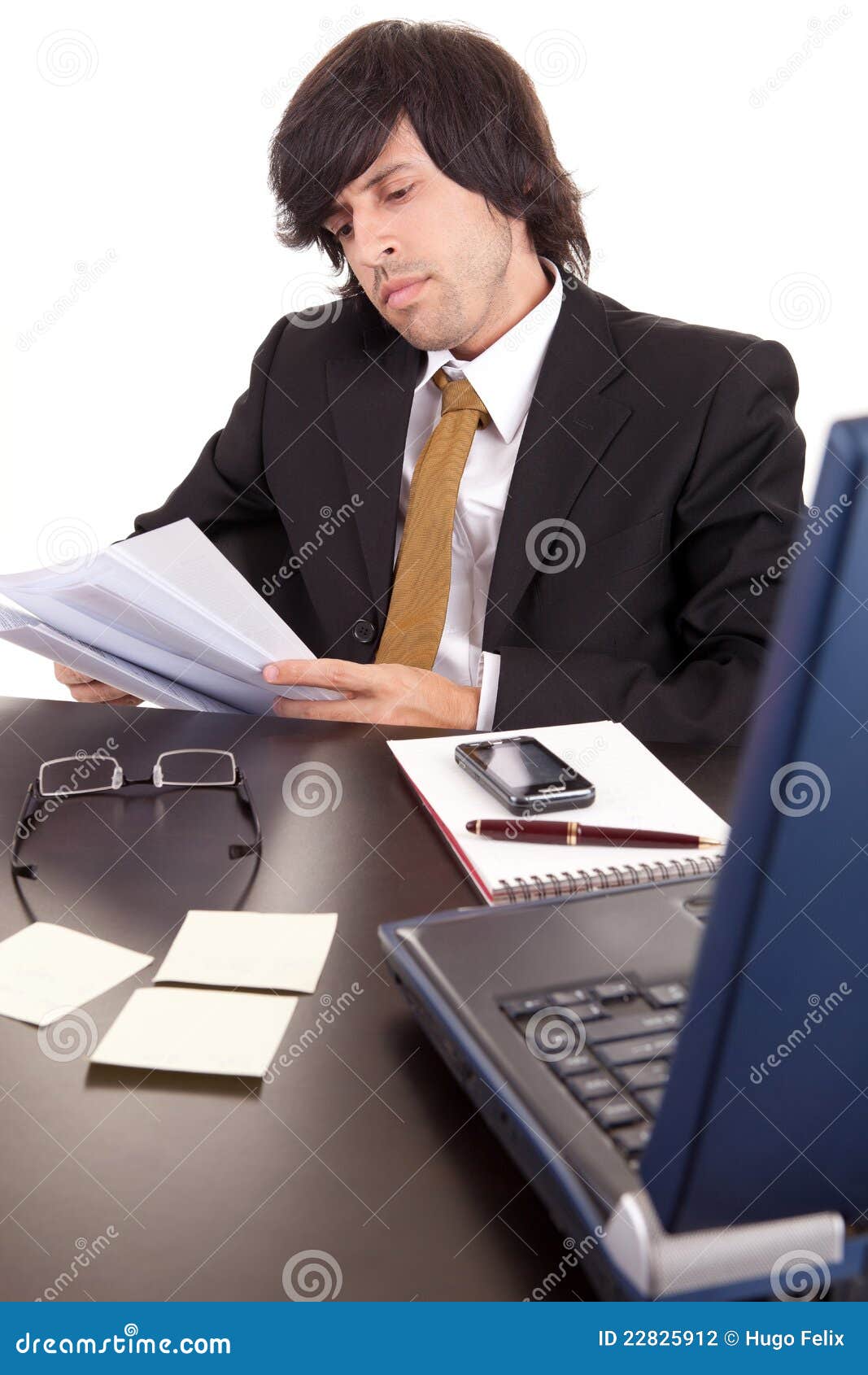 Young business man at work stock photo. Image of modern - 22825912