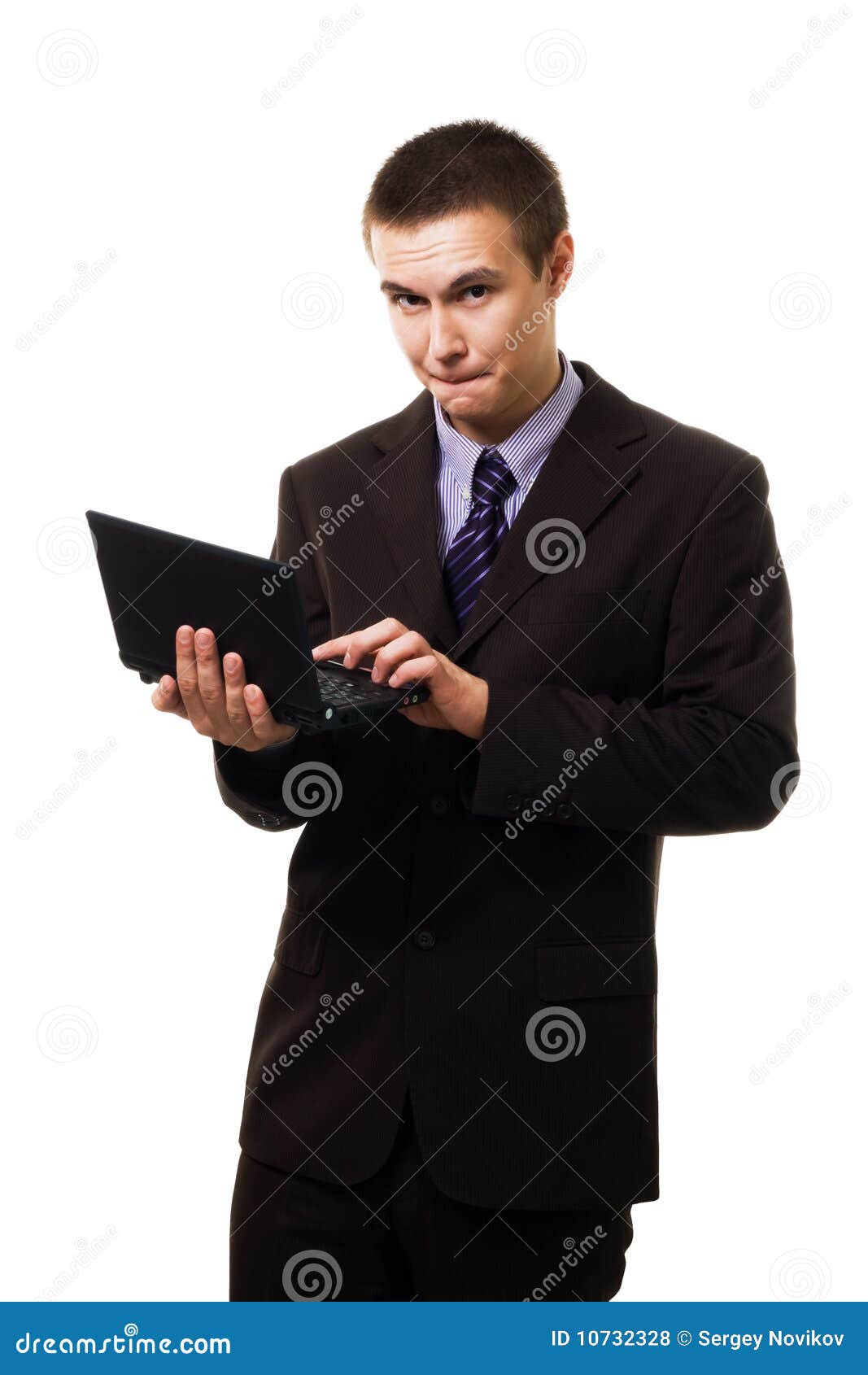 Young Business Man Work Hard Stock Photo - Image of notebook, stand ...