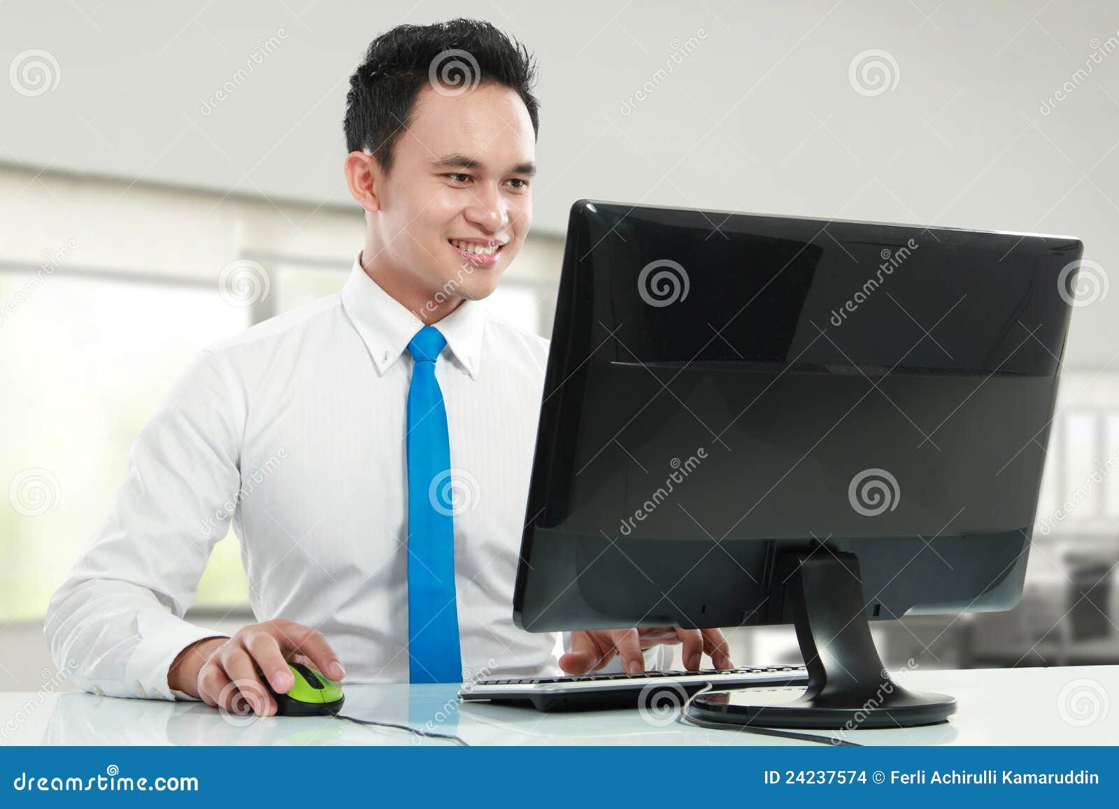 Young business man working stock photo. Image of portrait - 24237574