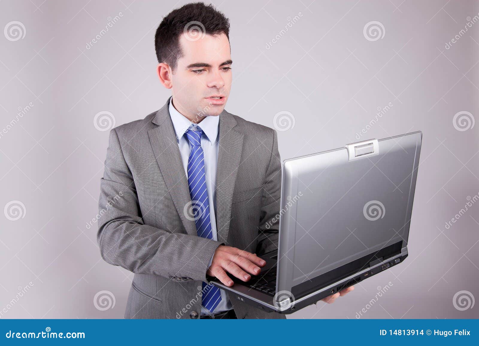 Young Business Man Working with Laptop Stock Photo - Image of modern ...