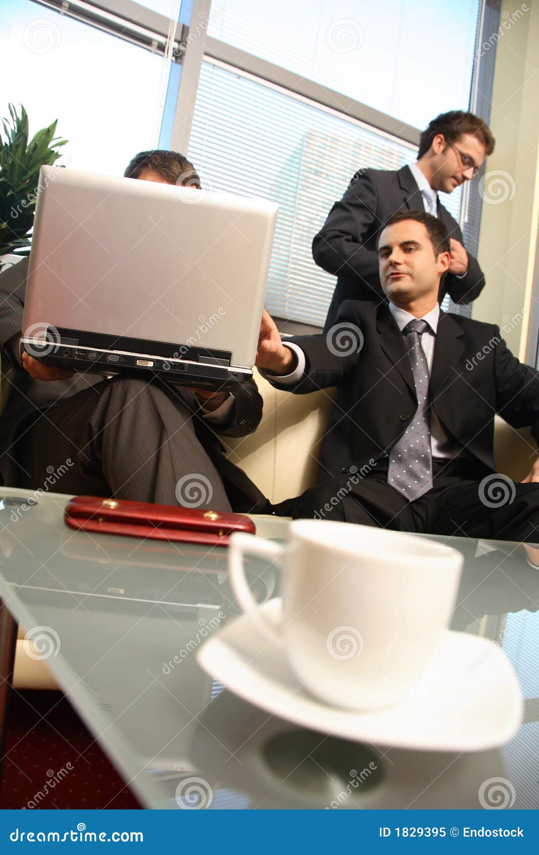 Young Business Men in Office Environment Stock Image - Image of ...