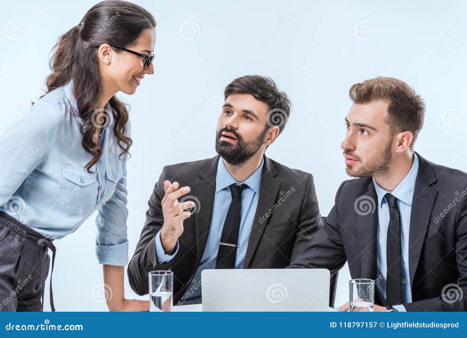 Young Business People Having Discussion while Stock Image - Image of ... Young Business People Having Discussion while Stock Image - Image of ...
