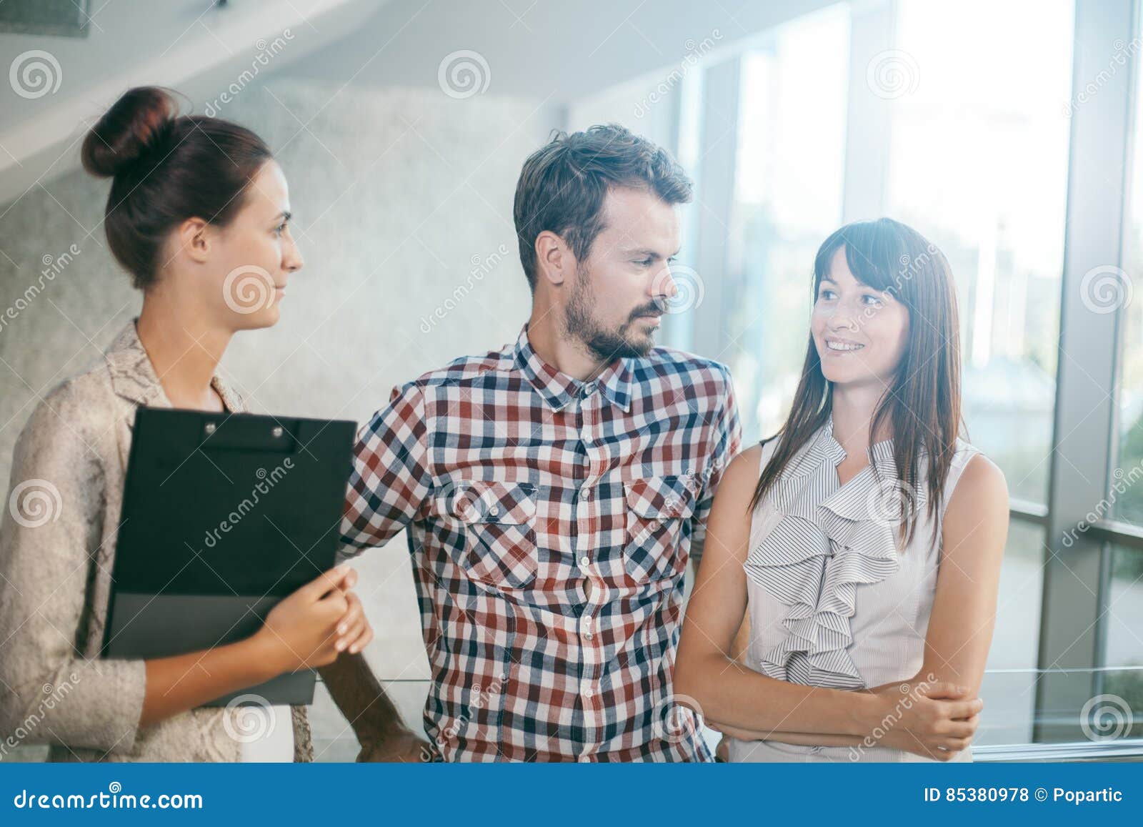 Young Business People in Informal Chat Stock Photo - Image of happy ...