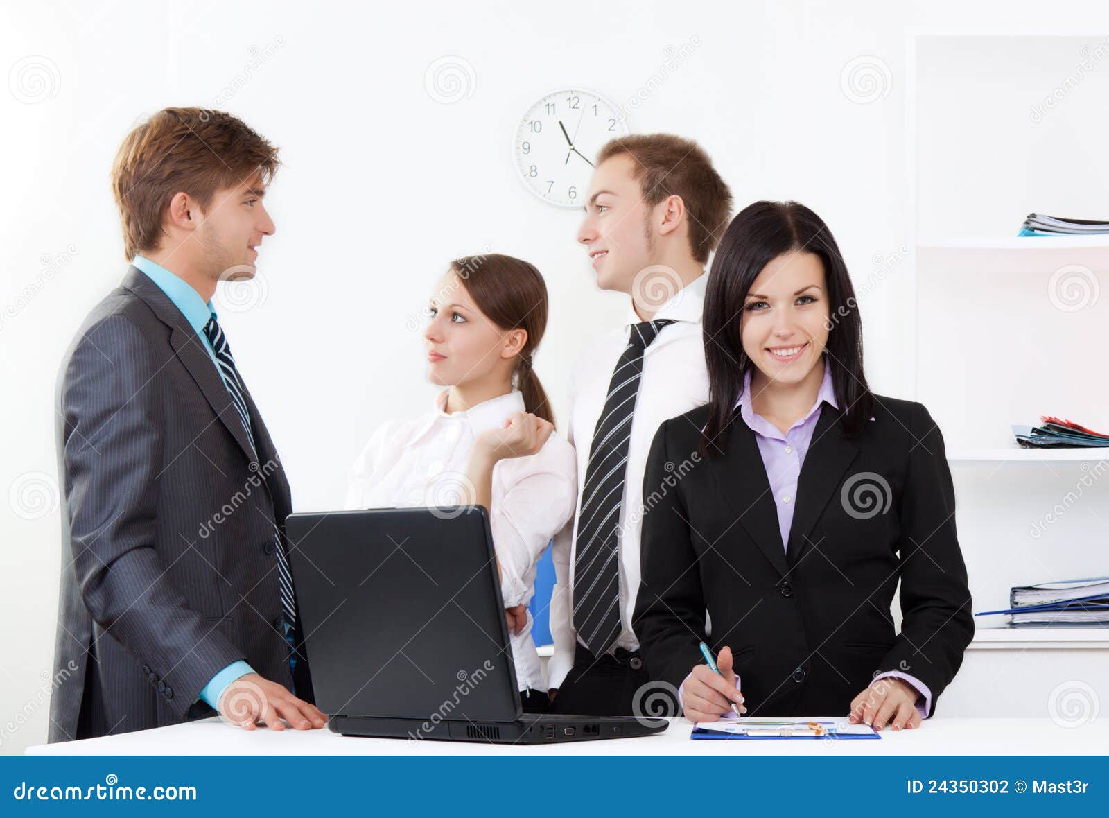 Young Business People in Office Stock Photo - Image of business, chart ...