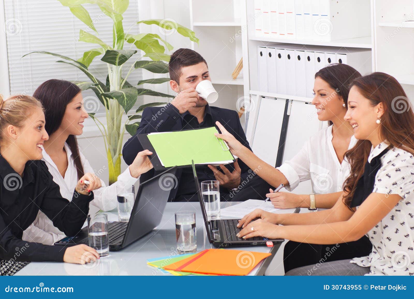 Young Business People in Office Stock Image - Image of expertise ...