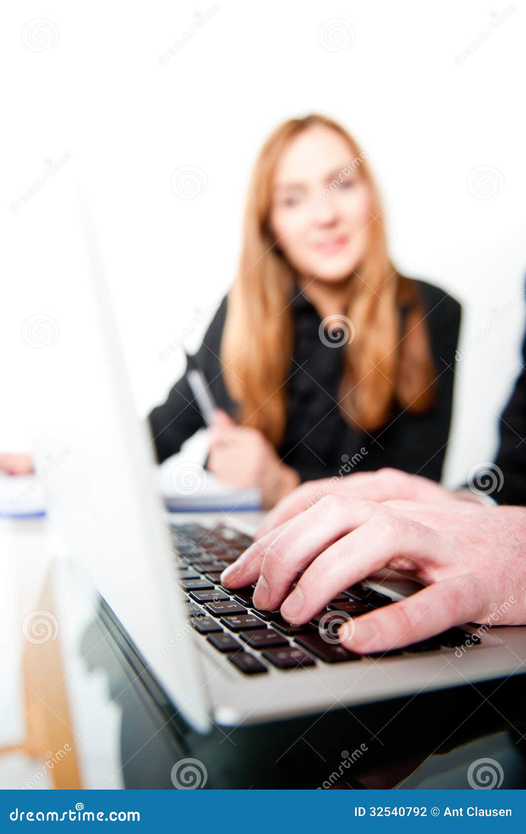Young Business People Working on Laptop Together Stock Photo - Image of ...