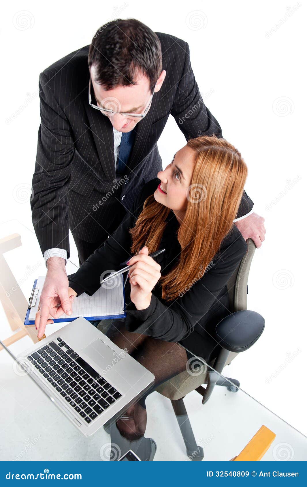 Young Business People Working on Laptop Together Stock Image - Image of ...