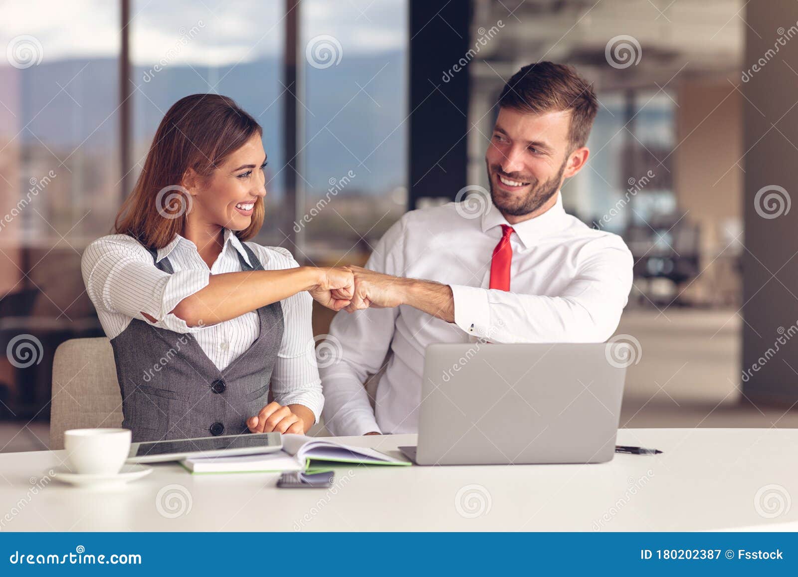 Young Business People Working Together on Computer Stock Image - Image ...