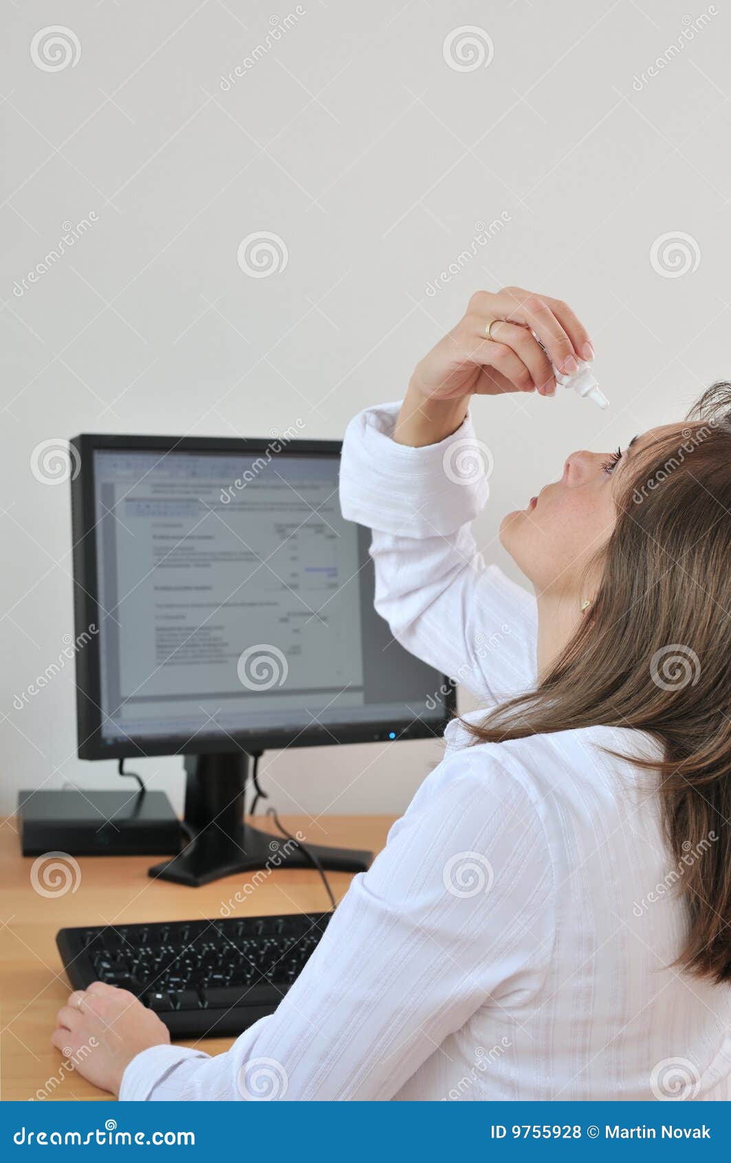 Young Business Person Applying Eyes Stock Photo - Image of face ...